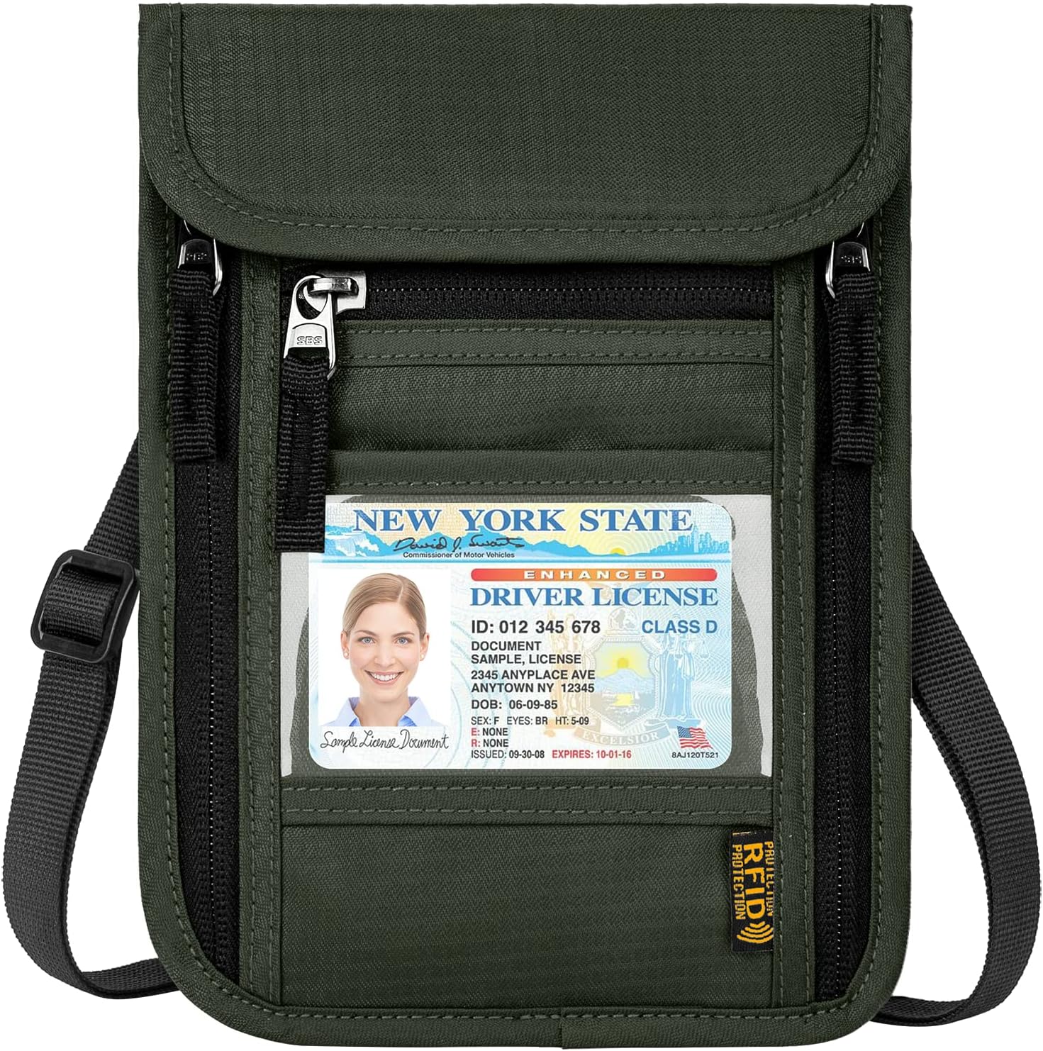 Amazon.com | HUANLANG Travel Neck Wallet for Women&Men Passport Holder ...