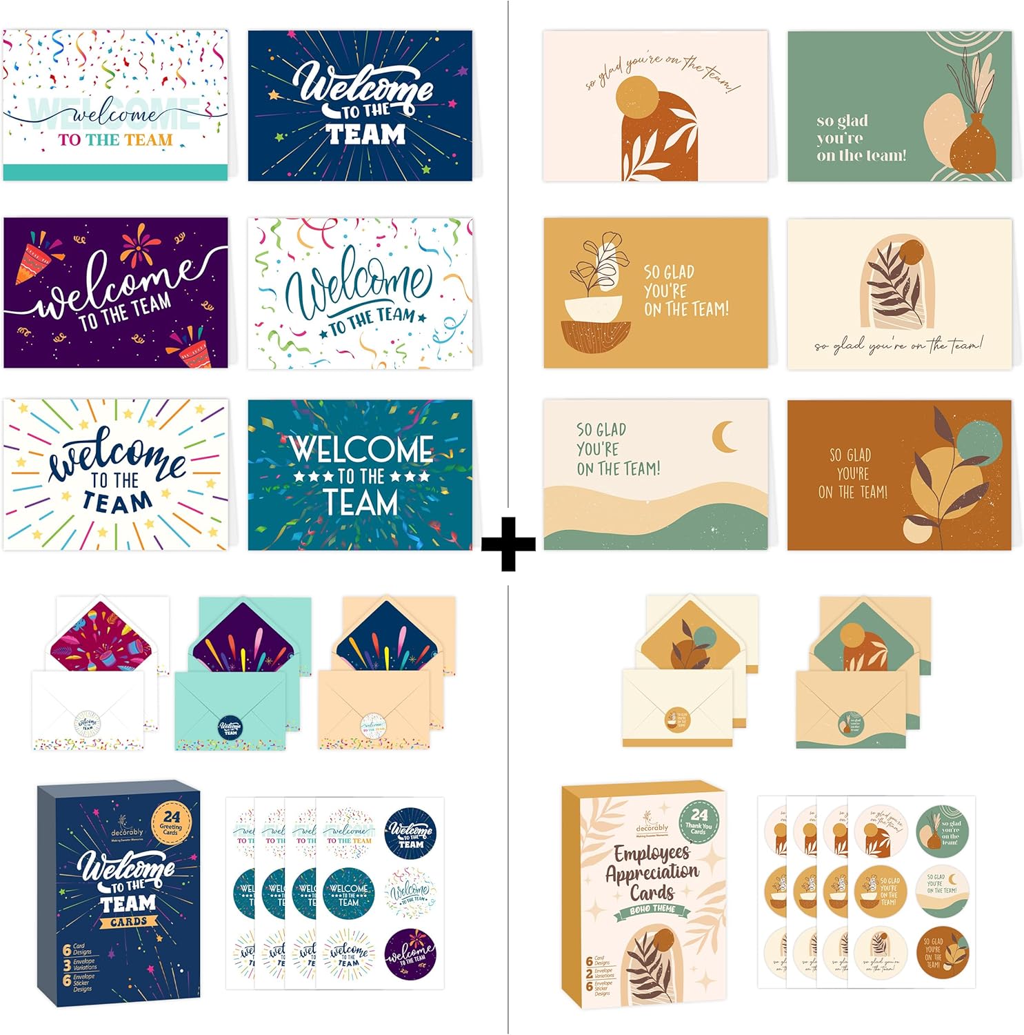 Amazon.com : Decorably Welcome Cards and Employee Appreciation Cards ...