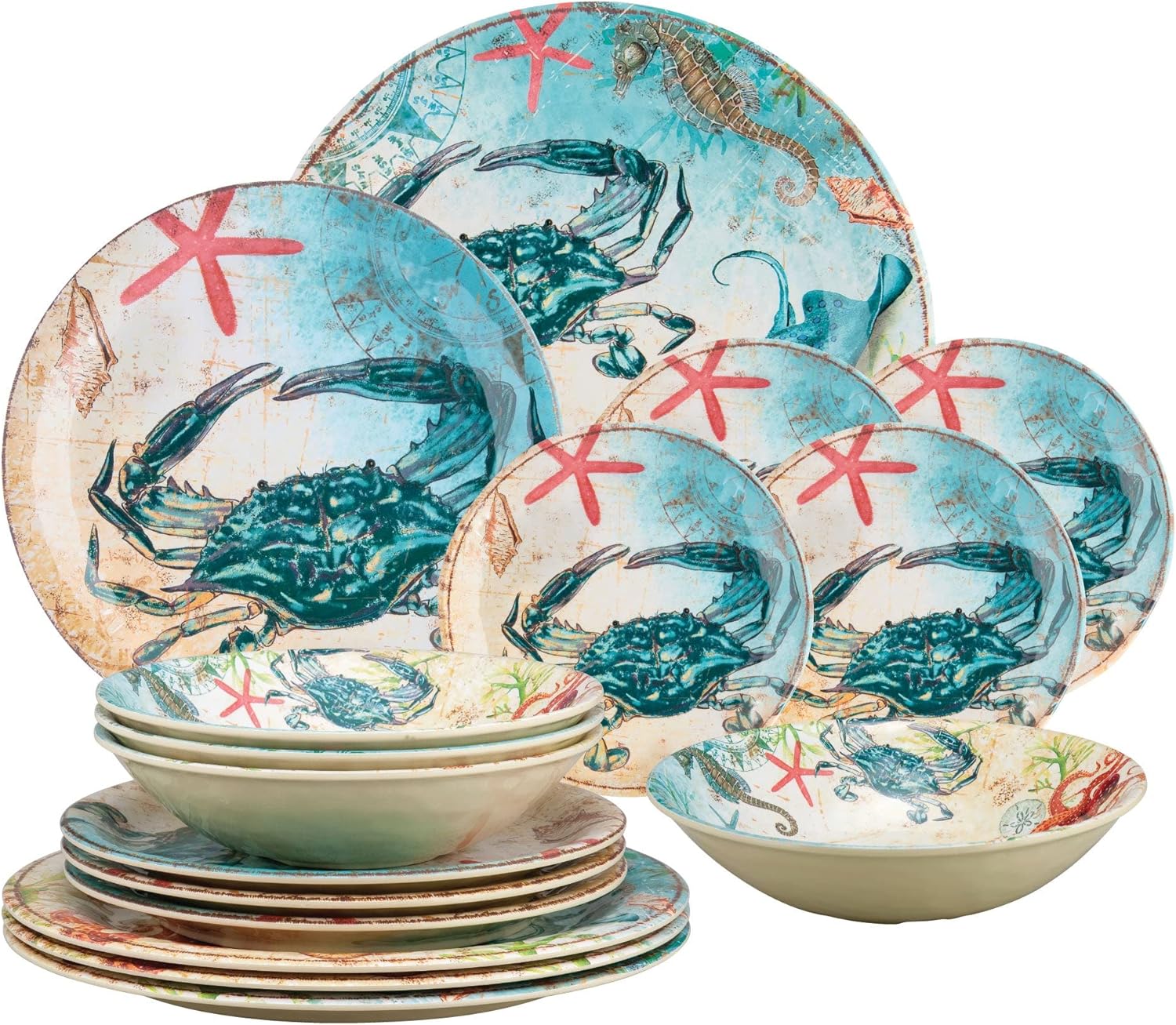 Amazon.com | Supreme Housewares 16-Piece Melamine Dinnerware Set ...