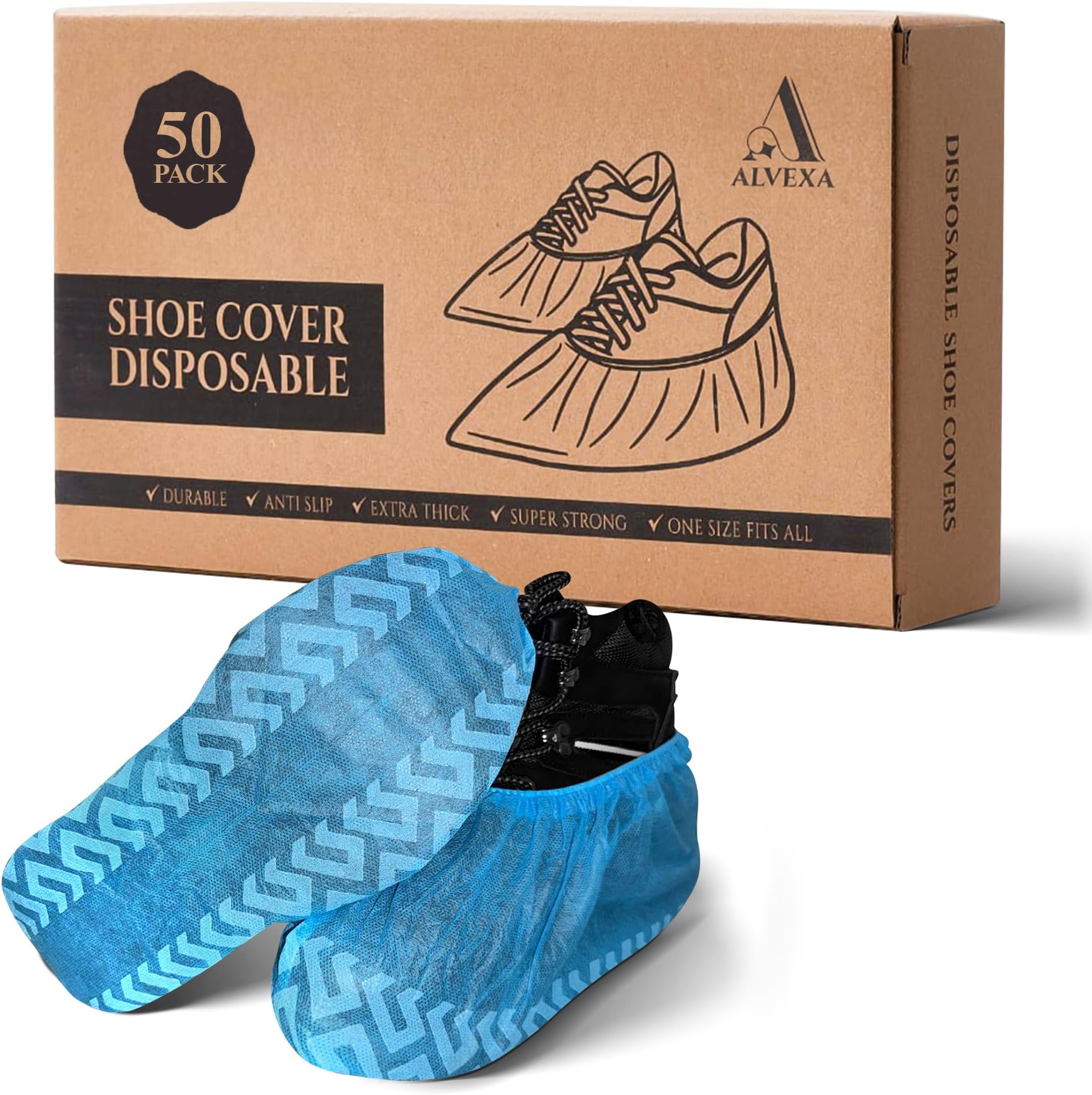 RAINFLOW 40 Pack (20 Pairs) Shoe Covers - Boot Covers Disposable Non ...