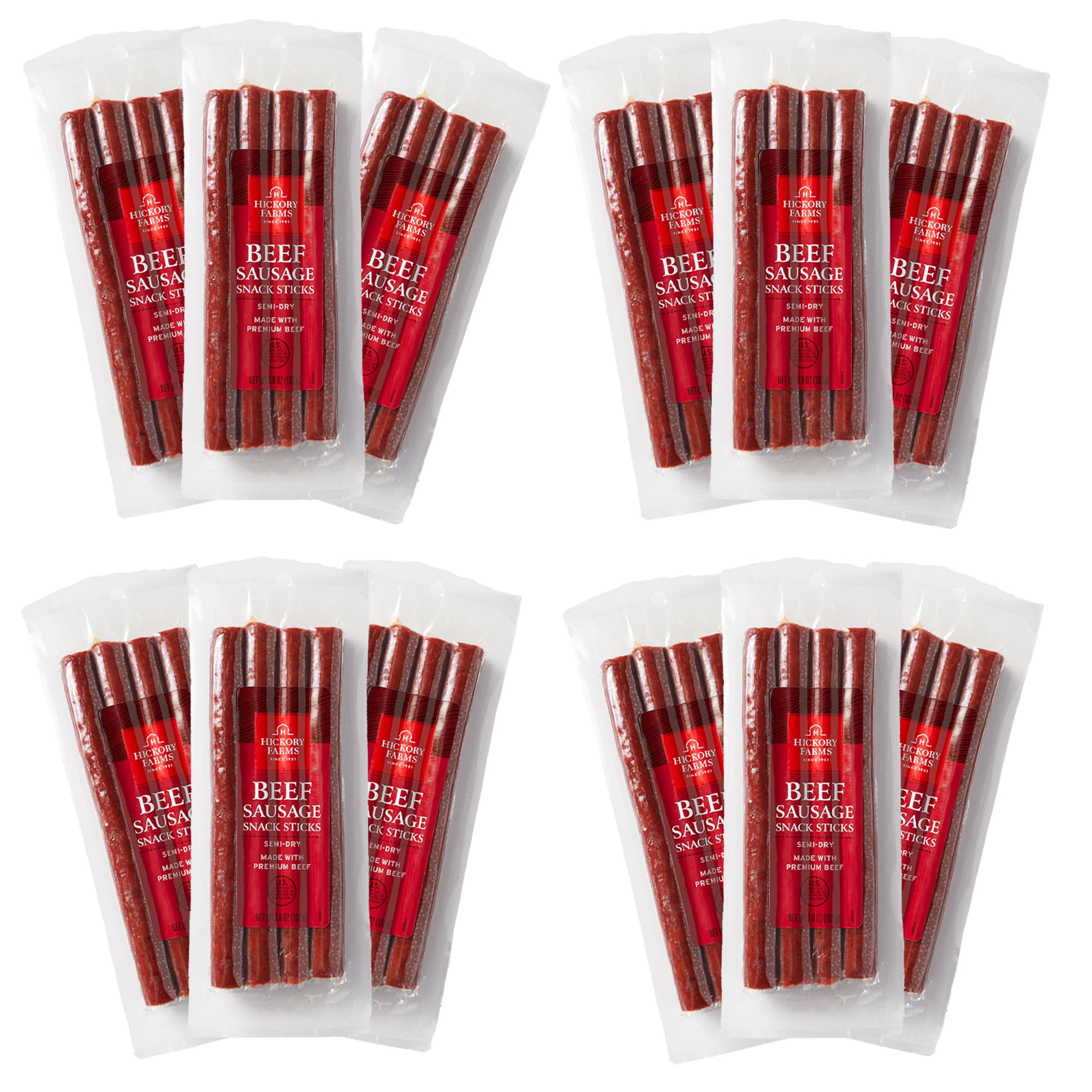 Amazon.com: Hickory Farms Beef Sticks 12-Pack | High-protein snack ...