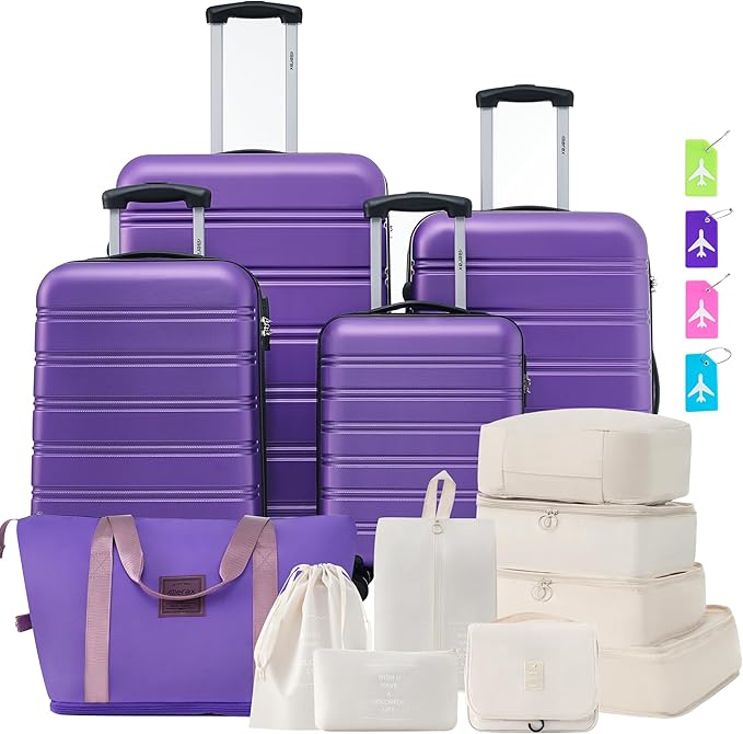 Amazon.com | Merax Luggage sets of 13 Piece 16 20 20 28 IN Carry on ...