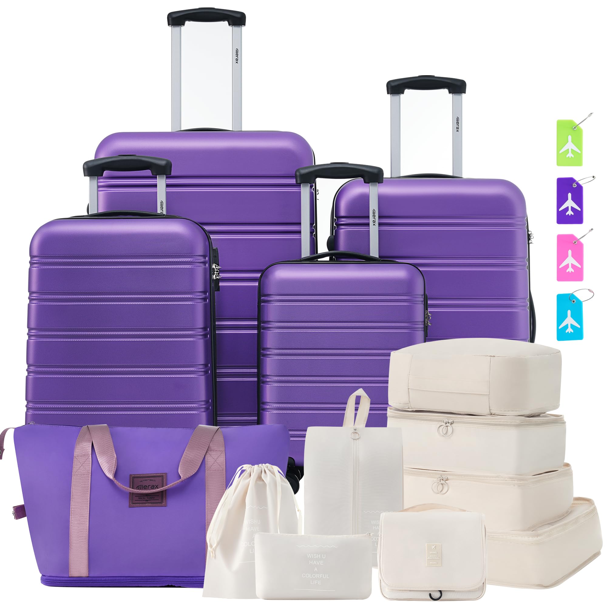 Amazon.com | Merax Luggage sets of 13 Piece 16 20 20 28 IN Carry on ...