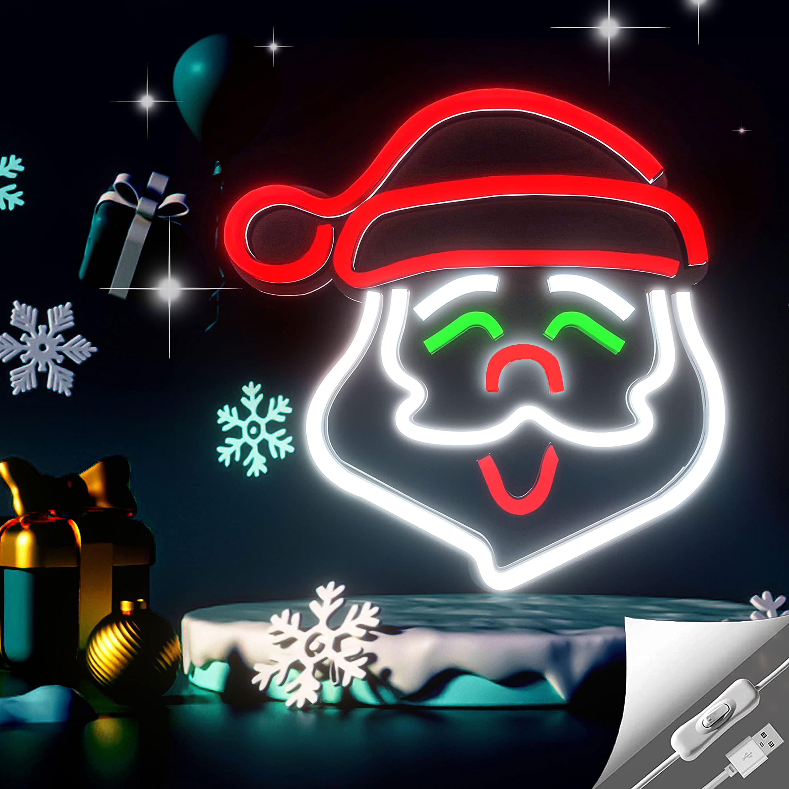 Neon Santa