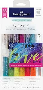 Amazon.com: Faber-Castell Gelatos Colors Set, Iridescents - Water ...
