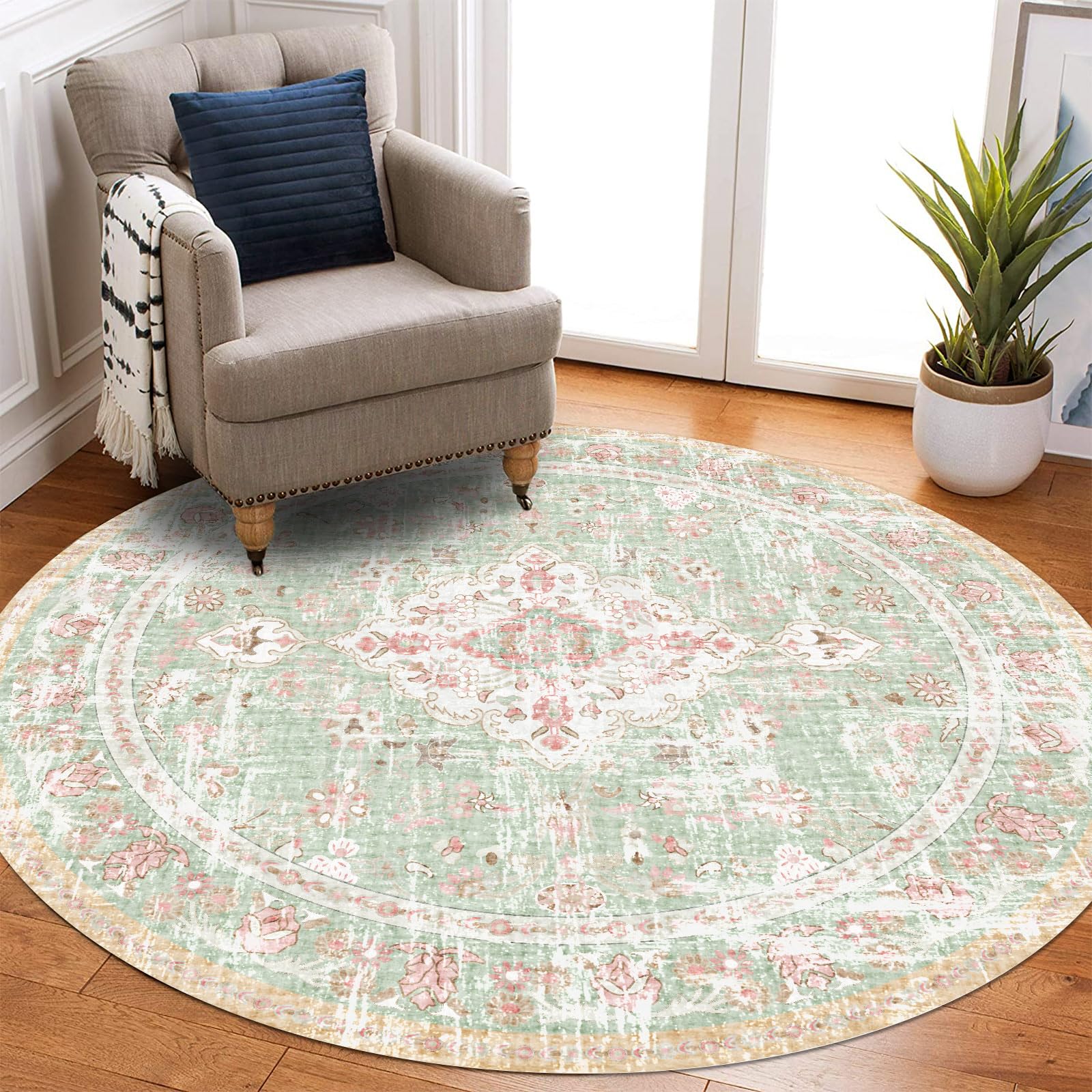 Amazon.com: Vhong Boho Area Rugs Vintage Washable Modern Neutral Carpet ...