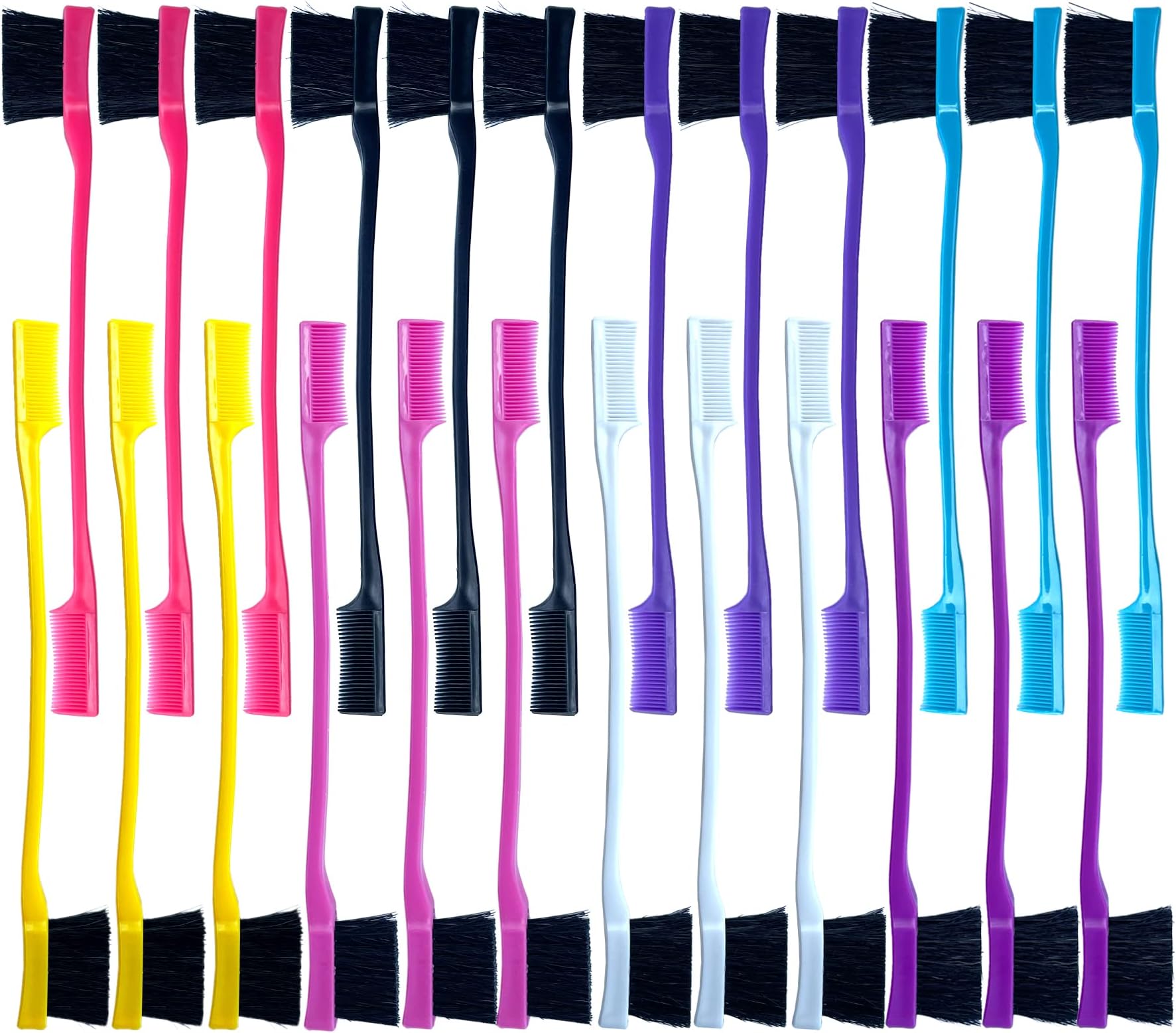 Amazon.com : YOOHUA 24PCS Hair Edge Brush, Double Sided Edge Control ...