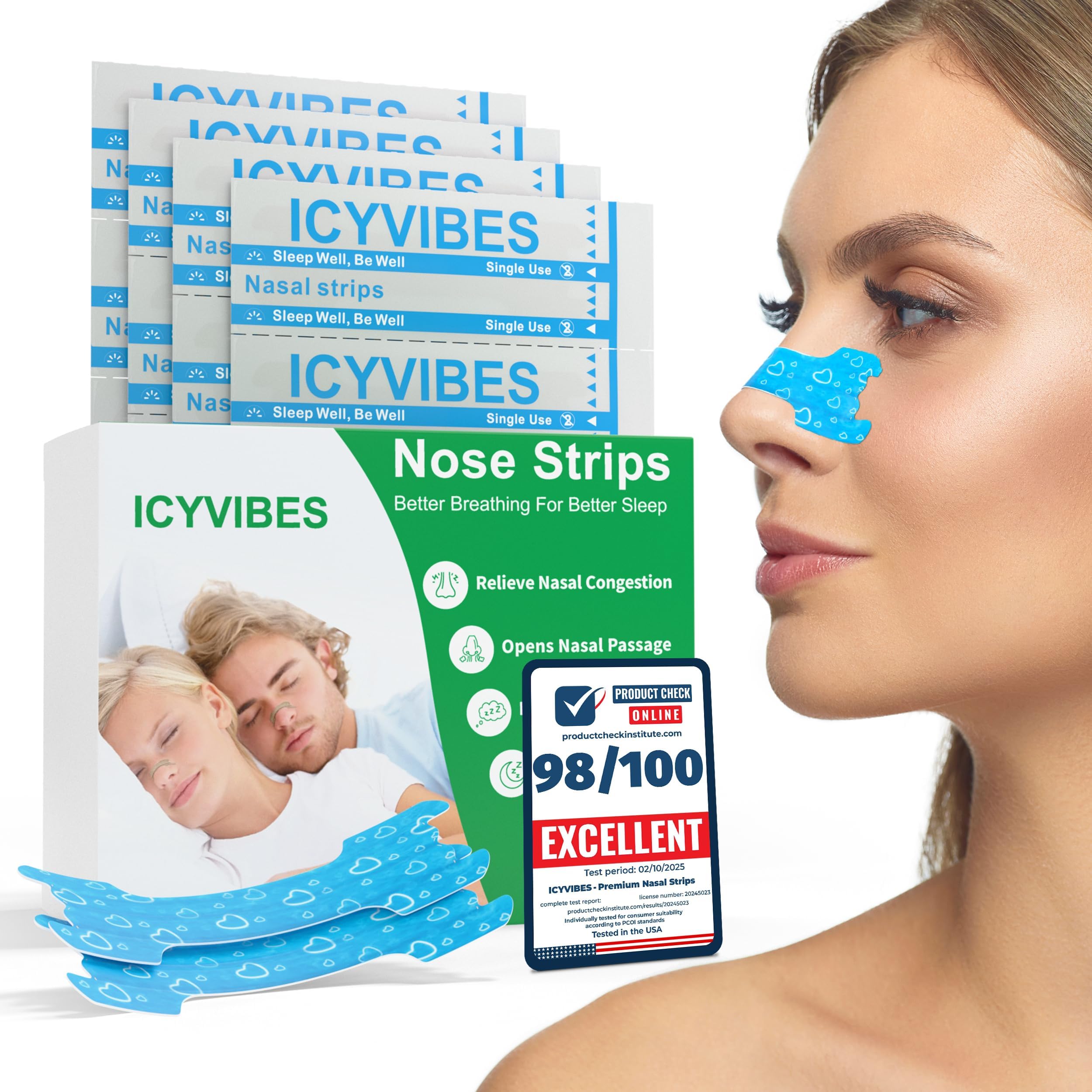 Amazon.com: MASSNER Nasal Strips for Snoring, Large 100 Pack - Extra ...