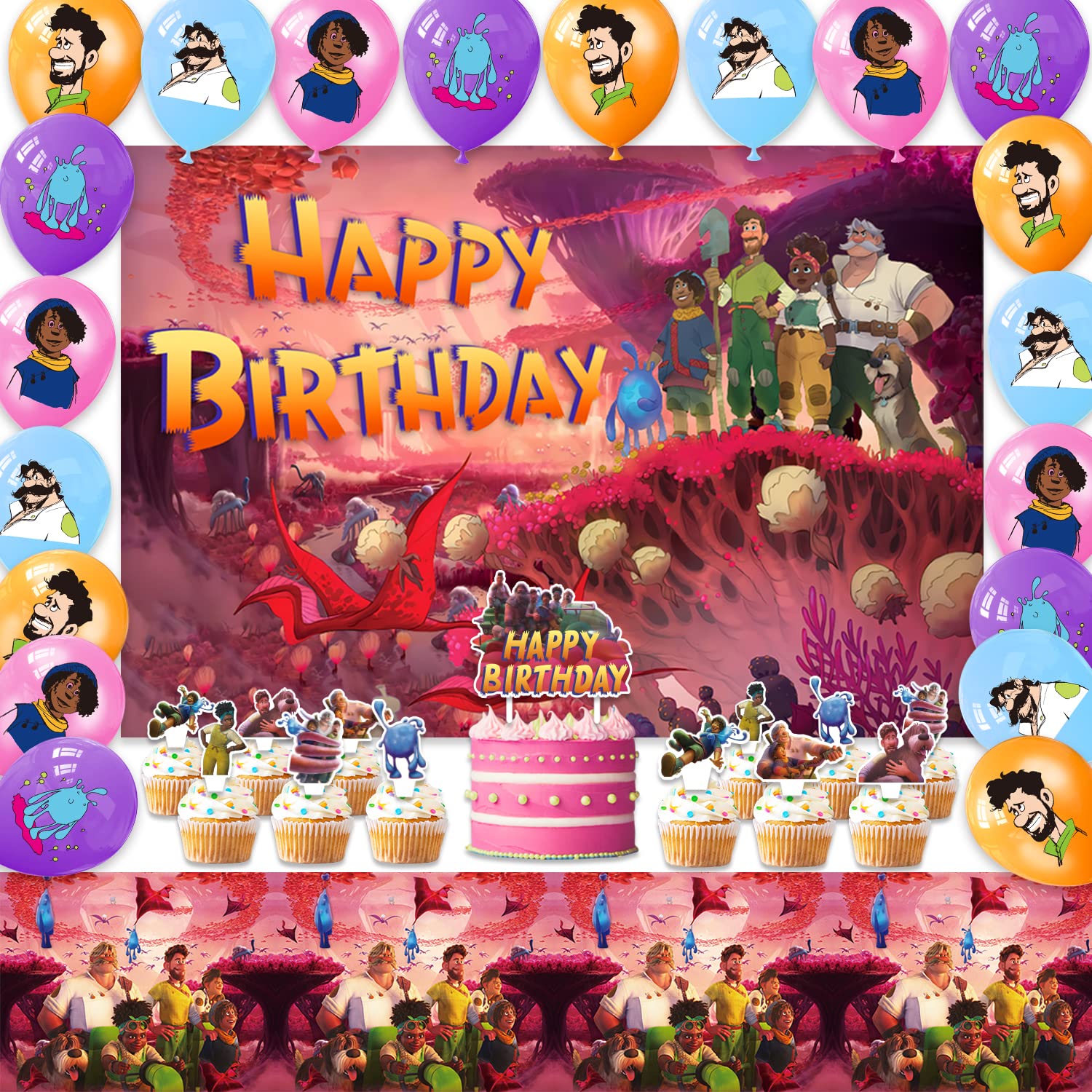 Strange Party Decorations World, Cartoon World Birthday Decorations ...