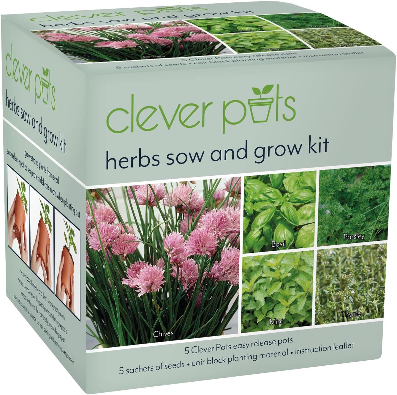 Clever Pots Grow Your Own Herb Plants, Gardening Gifts for Women Men ...