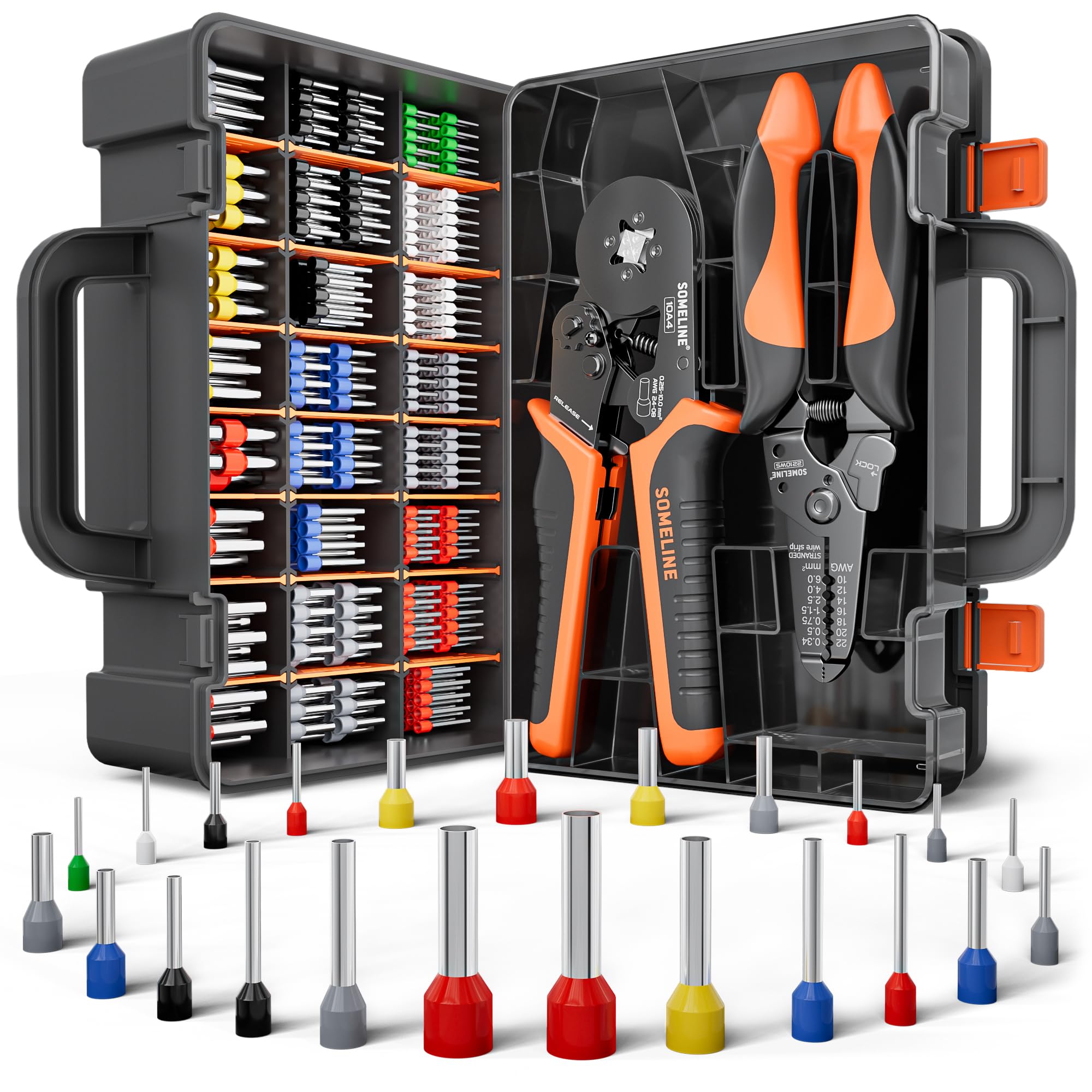 Snapklik.com : Ferrule Crimping Tool Kit, Ferrules Insulated Wire ...