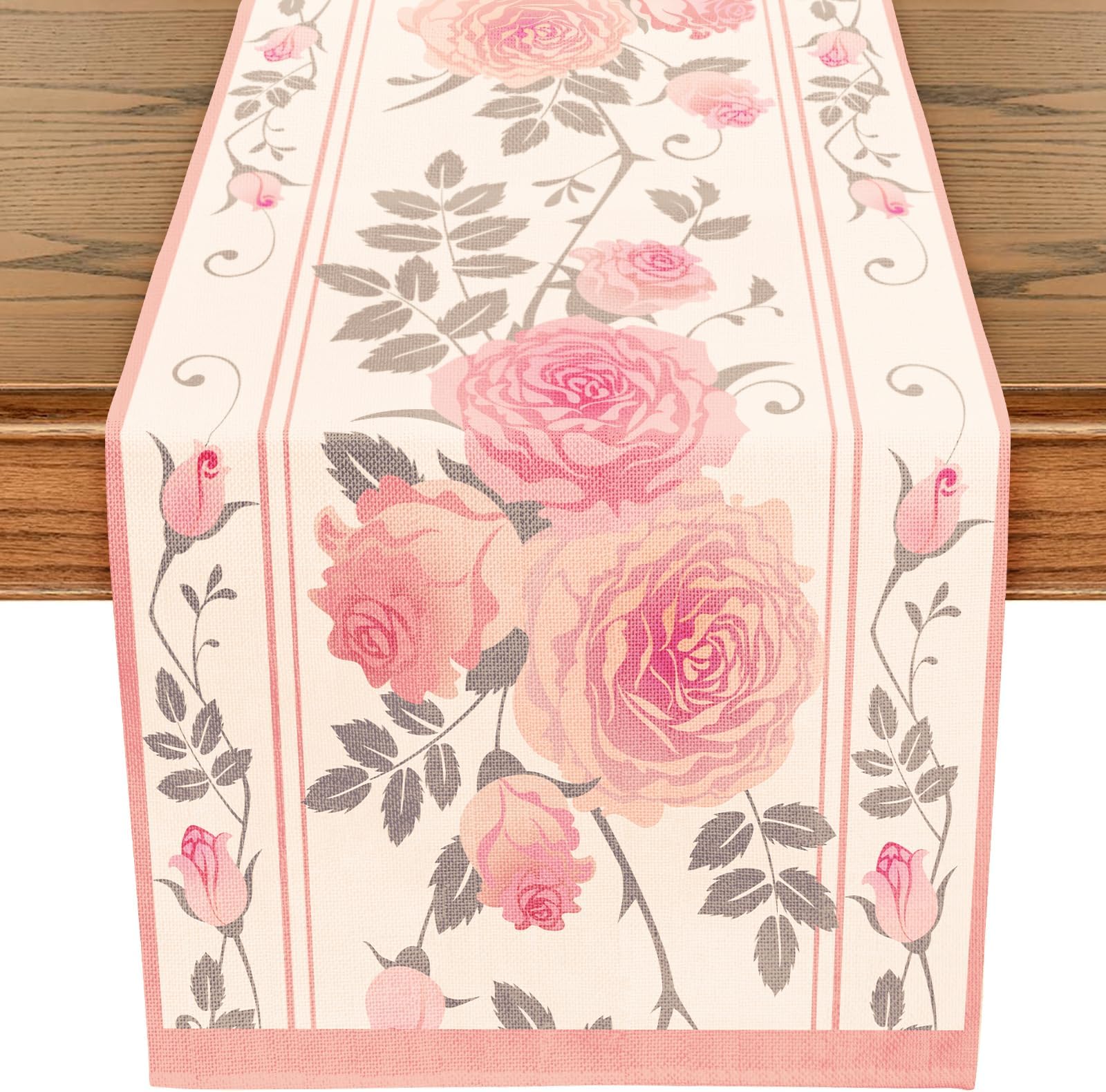 Amazon.com: WRAPAHOLIC Blue Floral Table Runner - 13 x 72 Inch ...