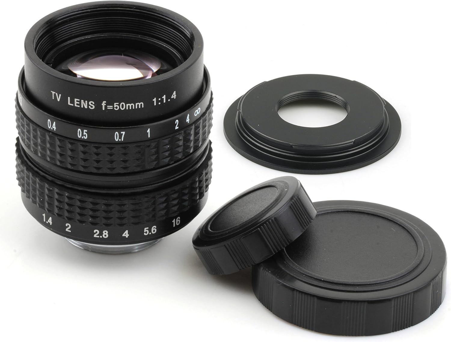 Amazon.com : Pixco 50mm F1.4 CCTV Lens for C Mount Camera + 16mm C ...