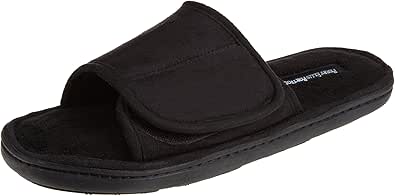 Amazon.com | Perry Ellis Men's Slipper Bathrobe, Black, size Large 11 ...