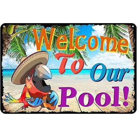 Amazon.com : Life is Better by The Pool Sign Indoor/Outdoor Novelty ...