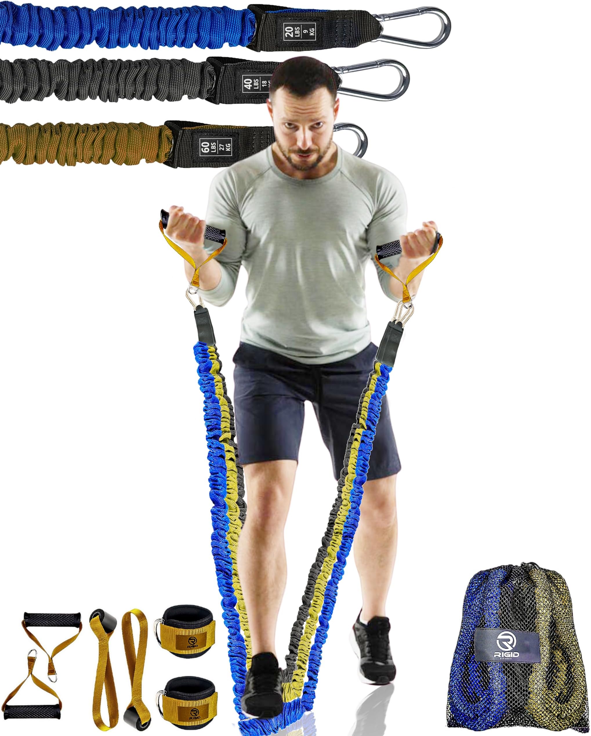 PROIRON Resistance Bands Set 14 Pieces Anti-Snap Resistance Band ...