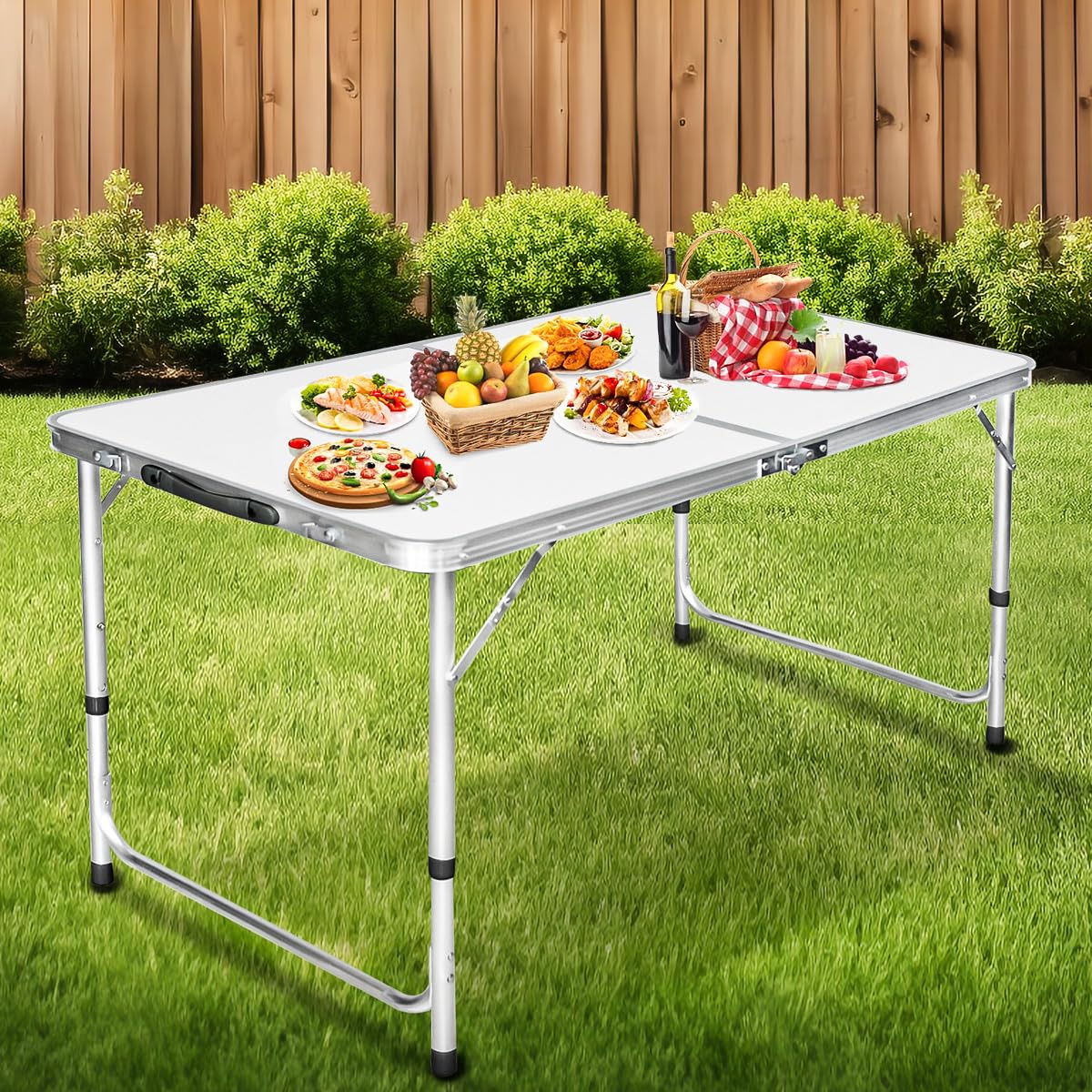 Mesa de Camping Dobrável em Alumínio 120x60 | Amazon.com.br