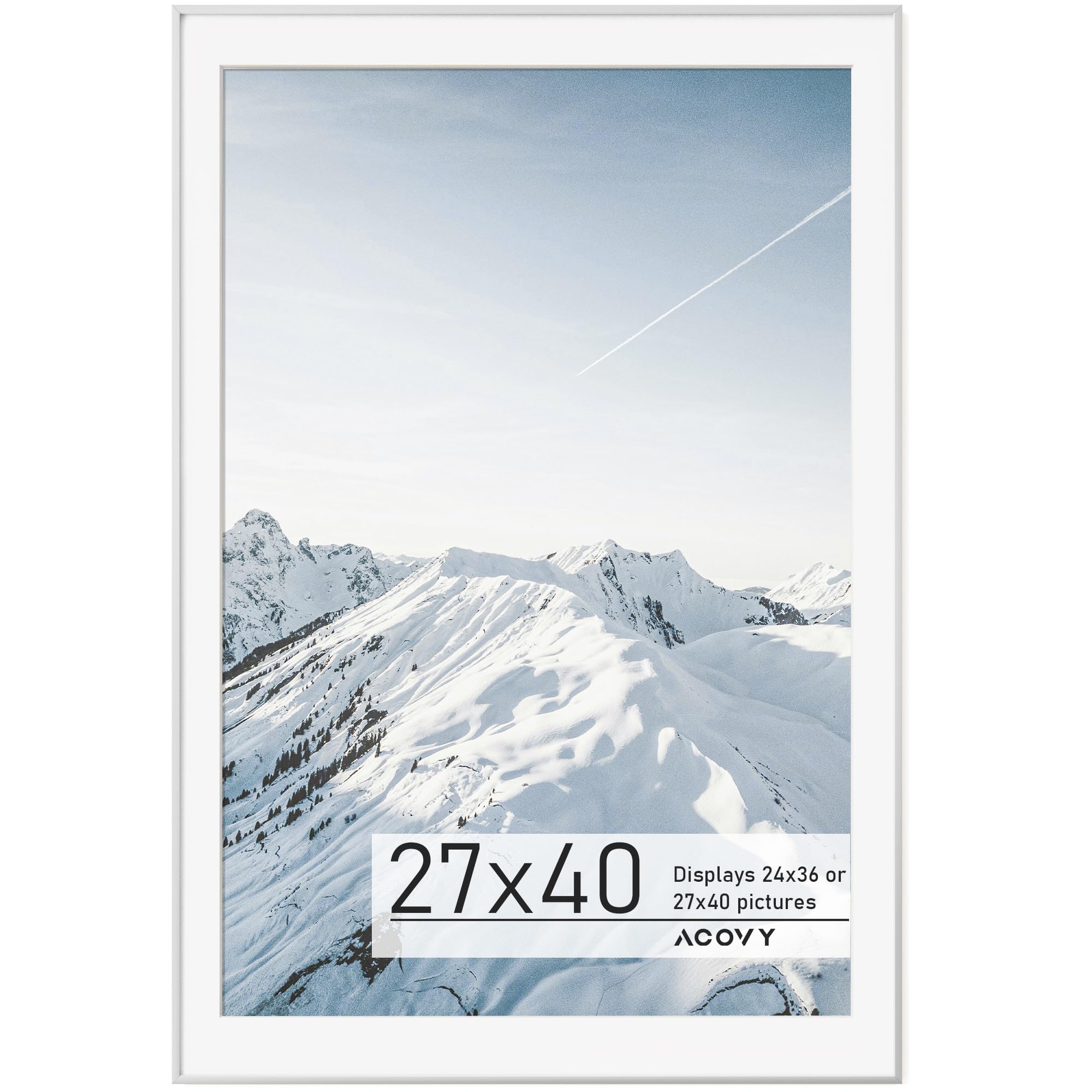 Amazon.com - Acovy 27x40 Poster Frame, 27x40 Frame with Mat for 24x36 ...