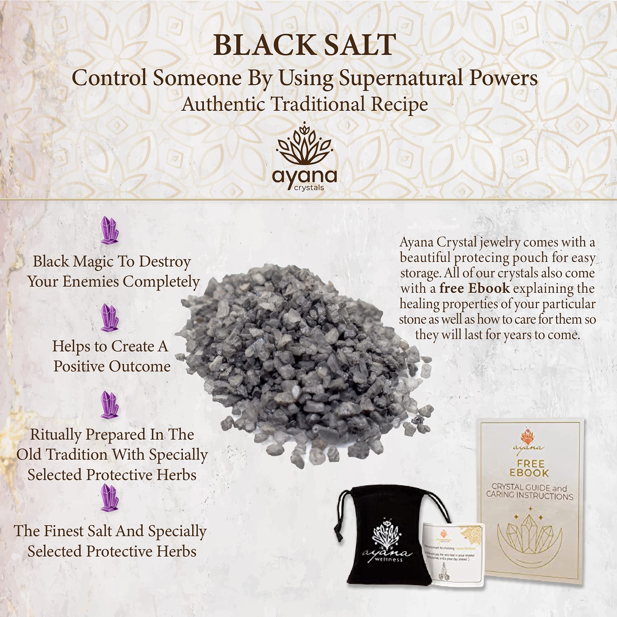 Black Salt - Banishing Drive Away Witch's Salt 1oz – Free E-book ...