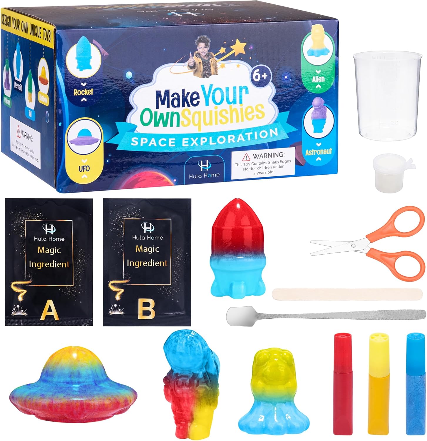 Amazon.com: Hula Home Space Squishy Making Craft Kit for Kids 6+, Makes ...