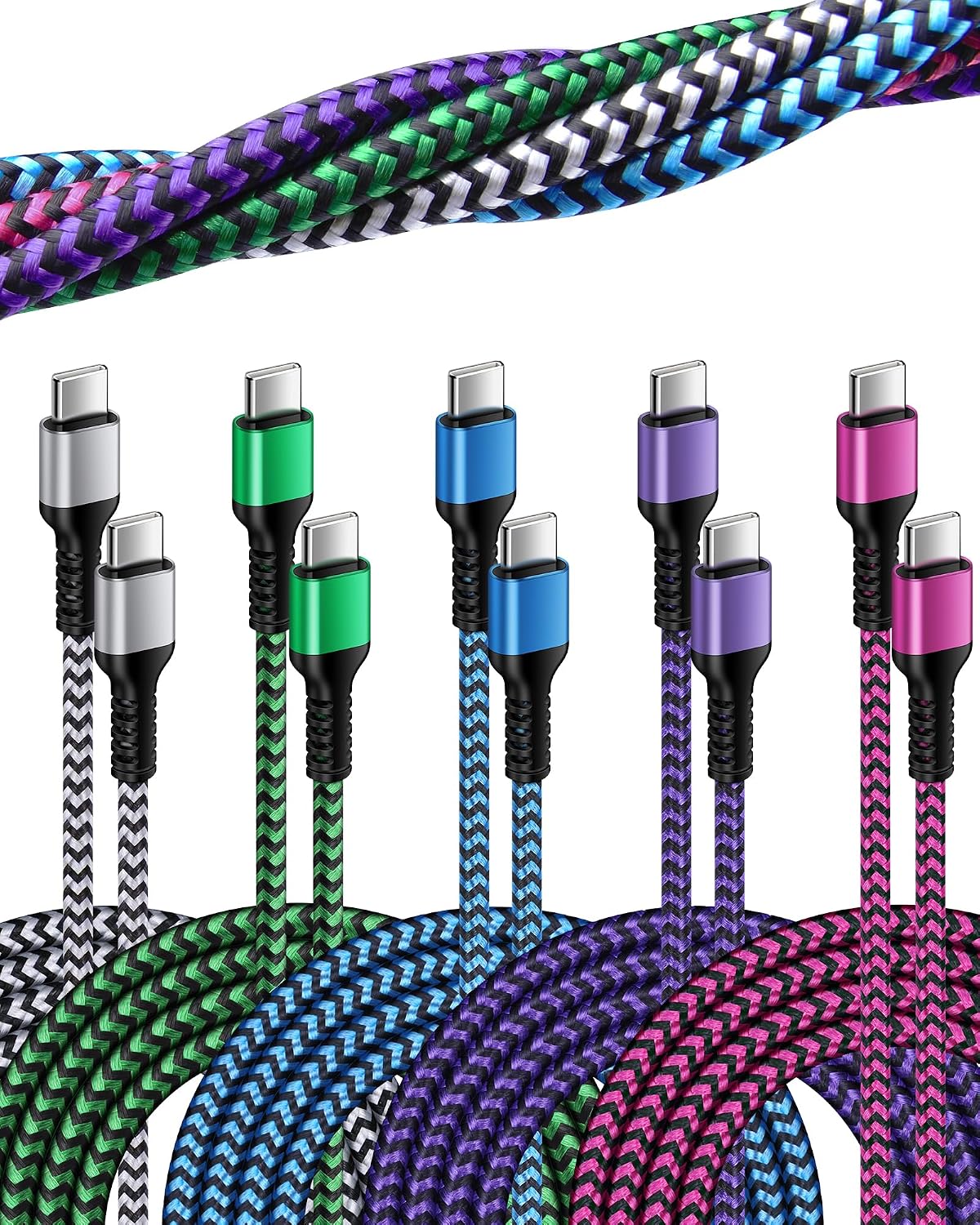 Amazon.com: 5 Pack/6FT Samsung Charger Fast Charging, Android Charging ...