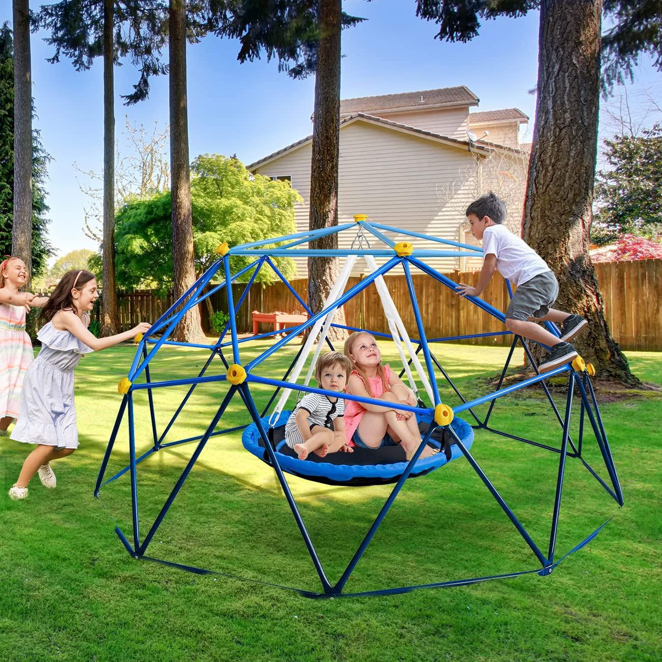 Amazon.com: JYGOPLA 10ft Geometric Dome Climber Play Center with Rust ...