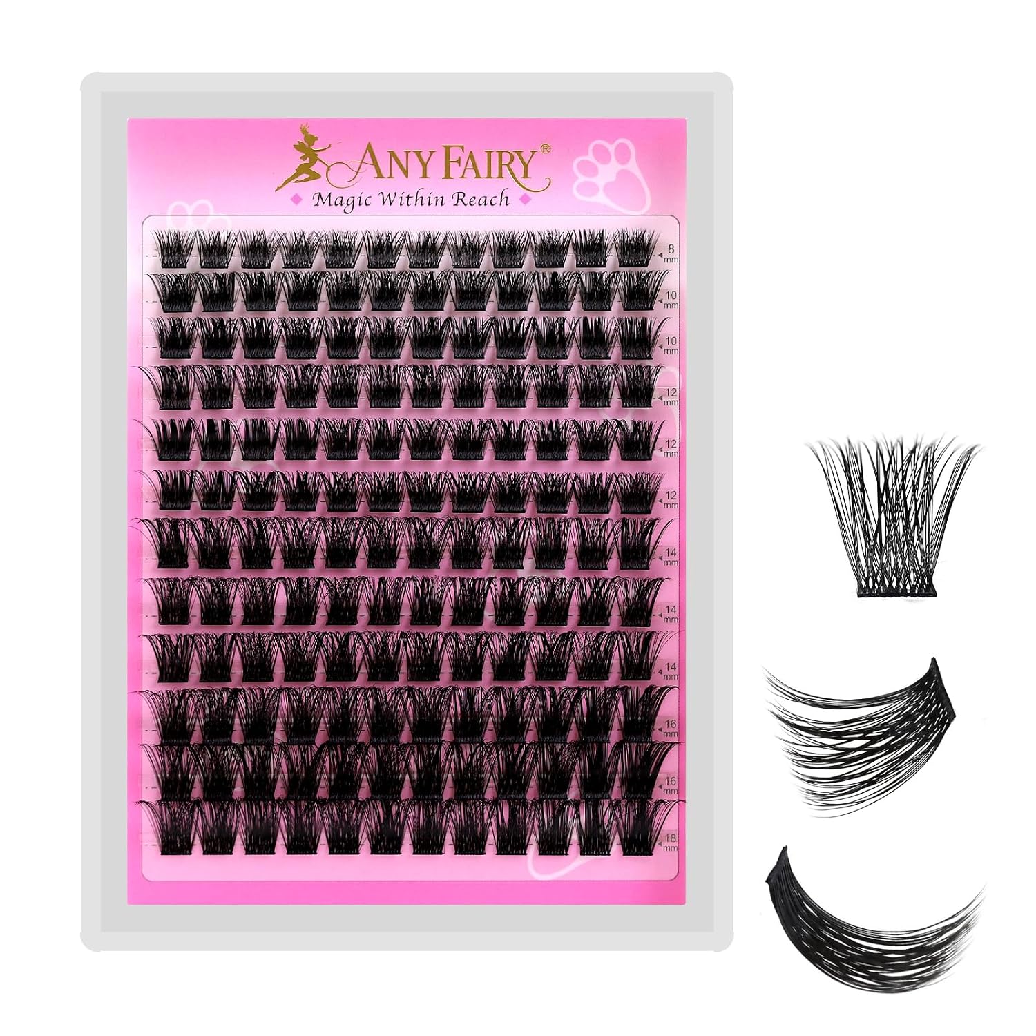 Amazon.com: AnyFairy Lash Clusters 8-18mm Wispy Eyelash Clusters 144pcs ...