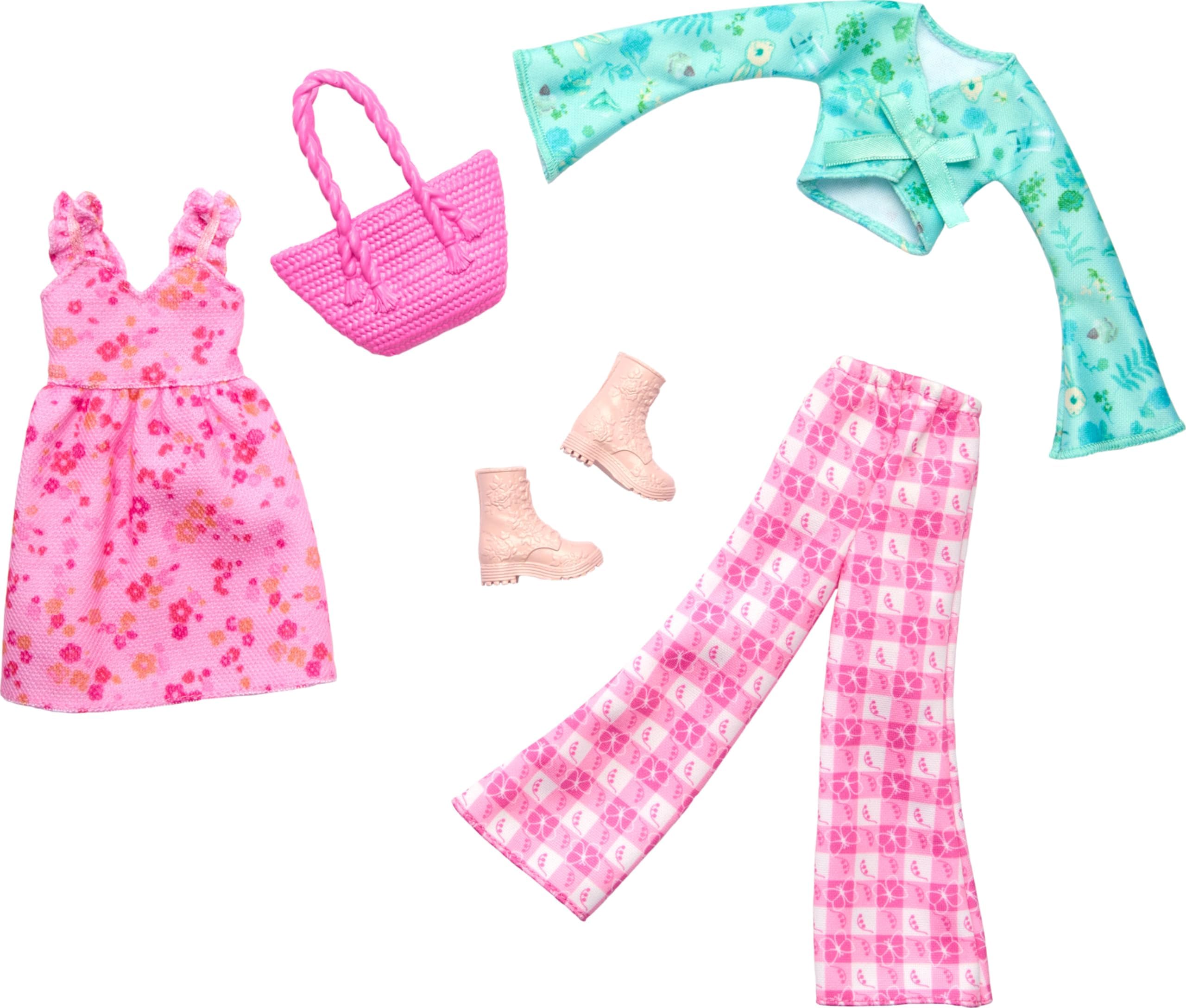 Barbie Clothes, Doll Fashions and Accessories Set Featuring 2 Complete ...