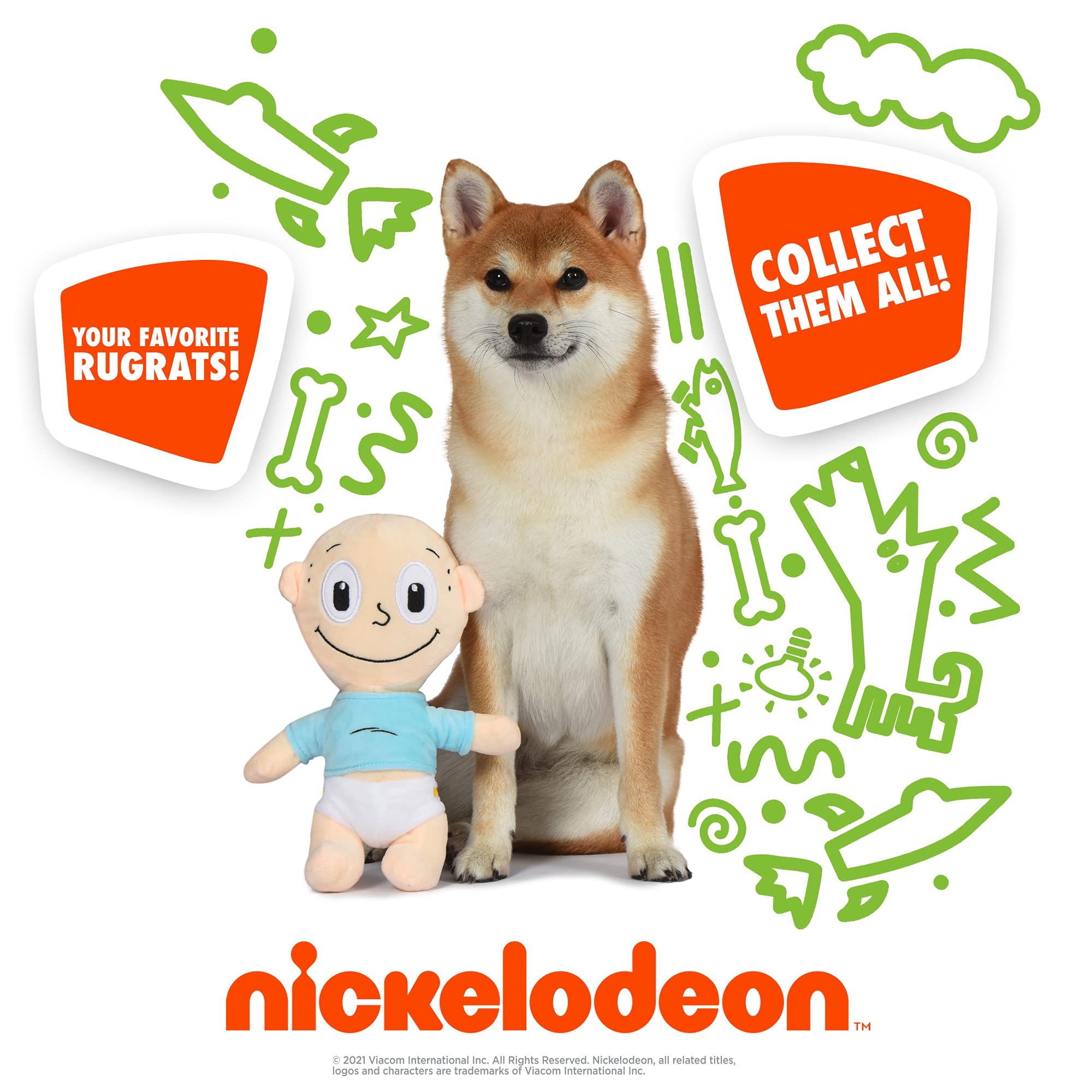 Buy Nickelodeon for Pets Rugrats Tommy Pickles Figure Plush Dog Toy - 9 ...