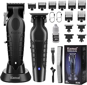 Amazon.com: KEMEI Professional Hair Clipper and Hair Trimmer for Men, Cord/Cordless Hair Cutting ...