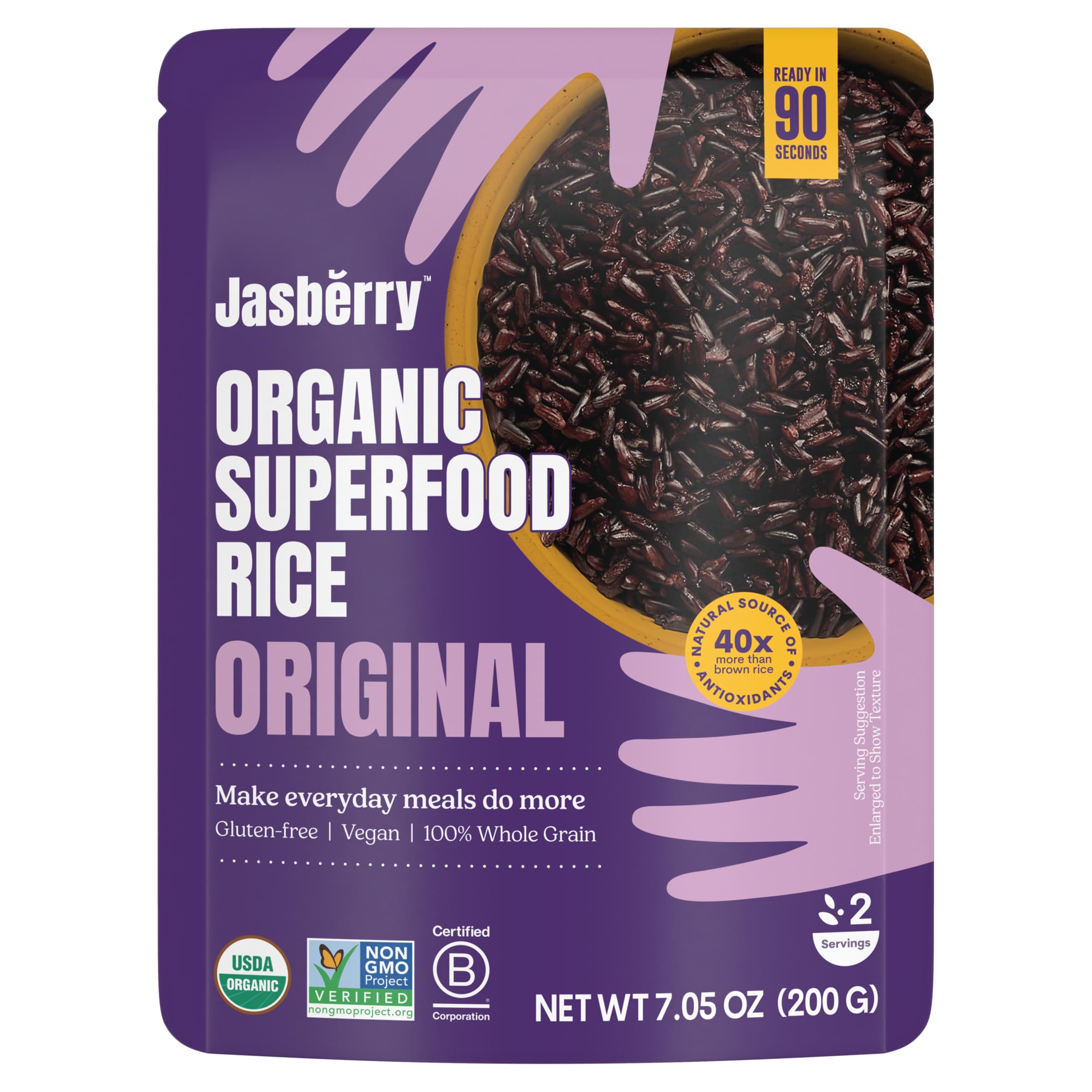 Amazon.com : Jasberry Organic Rice - Superfood Rice with High ...