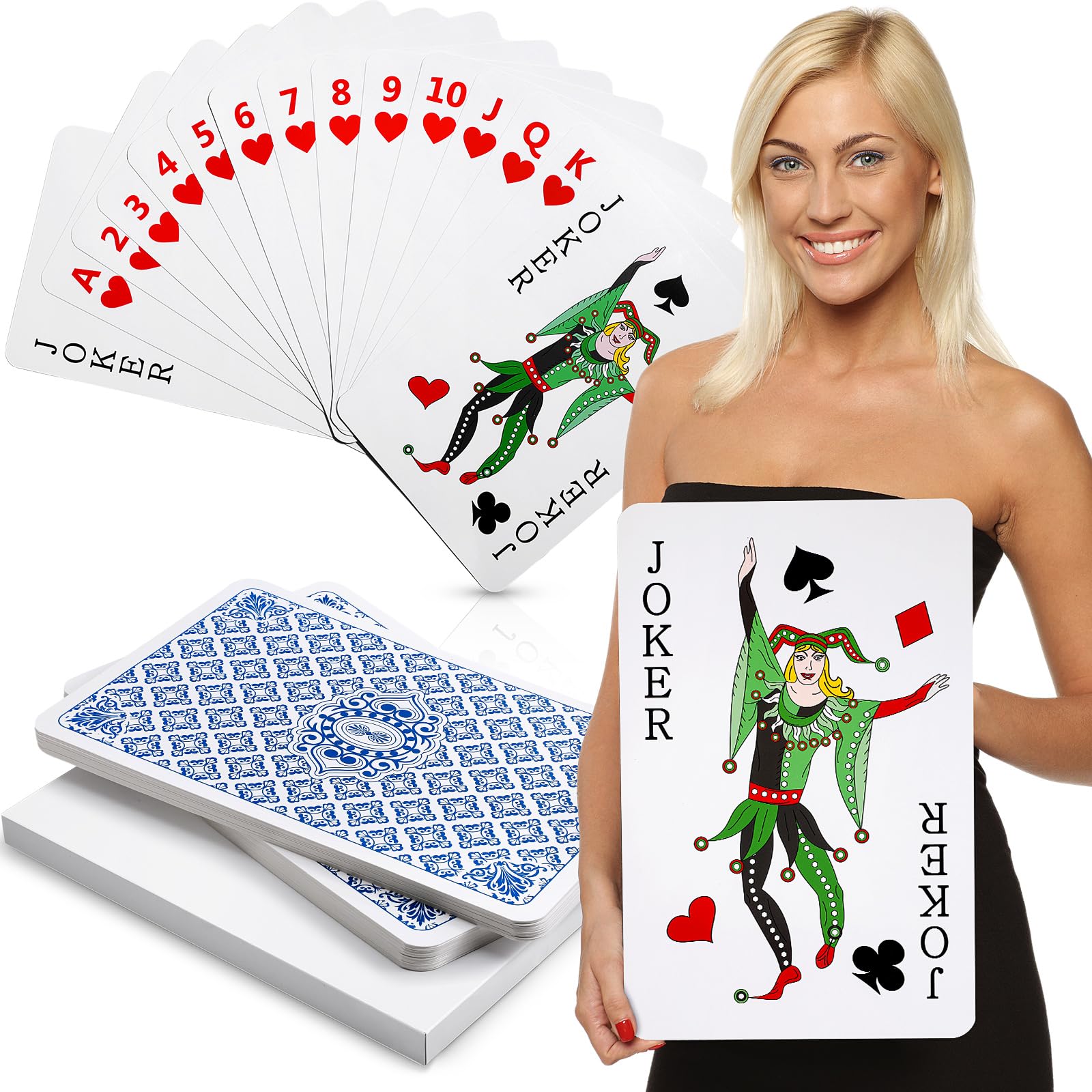 Snapklik.com : Cholemy Jumbo Playing Cards 11 X 17 Inches Giant Deck Of ...