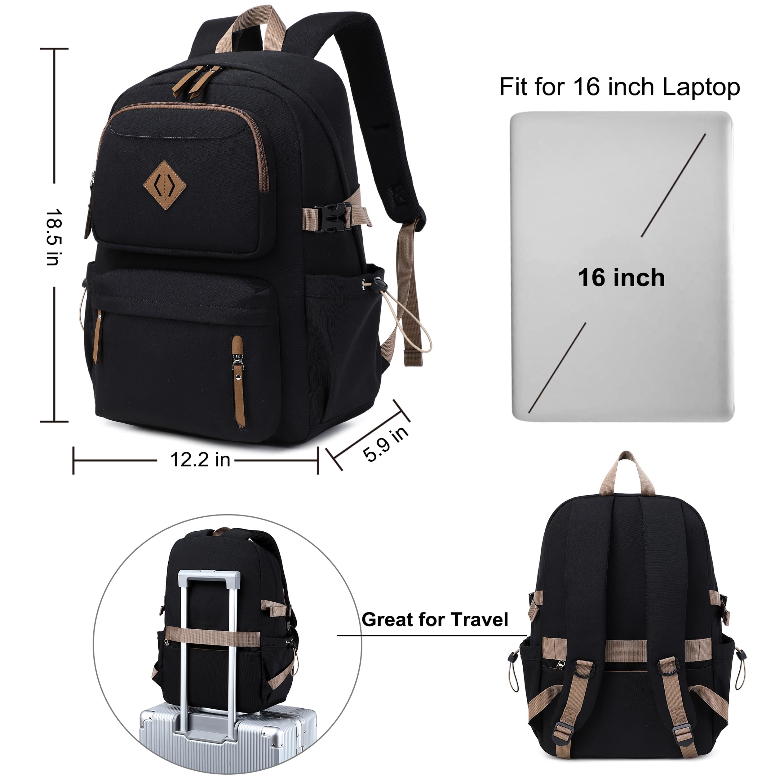 15.6 Inch Anti-theft Backpack AO ALI VICTORY 15.6 Inch Laptop Backpack ...