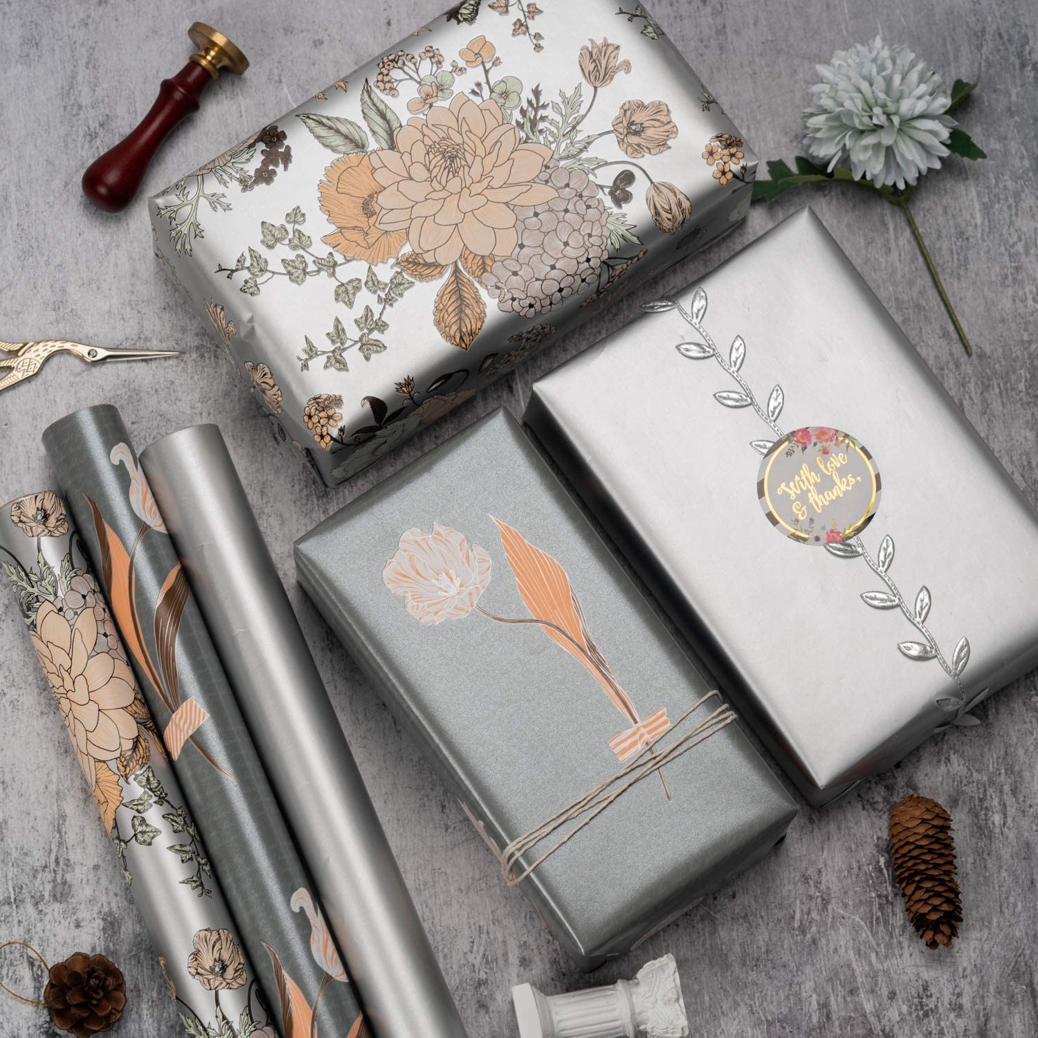 Snapklik.com : MAYPLUSS Wrapping Paper Roll - 3 Mini Roll - 17 In X 120 ...