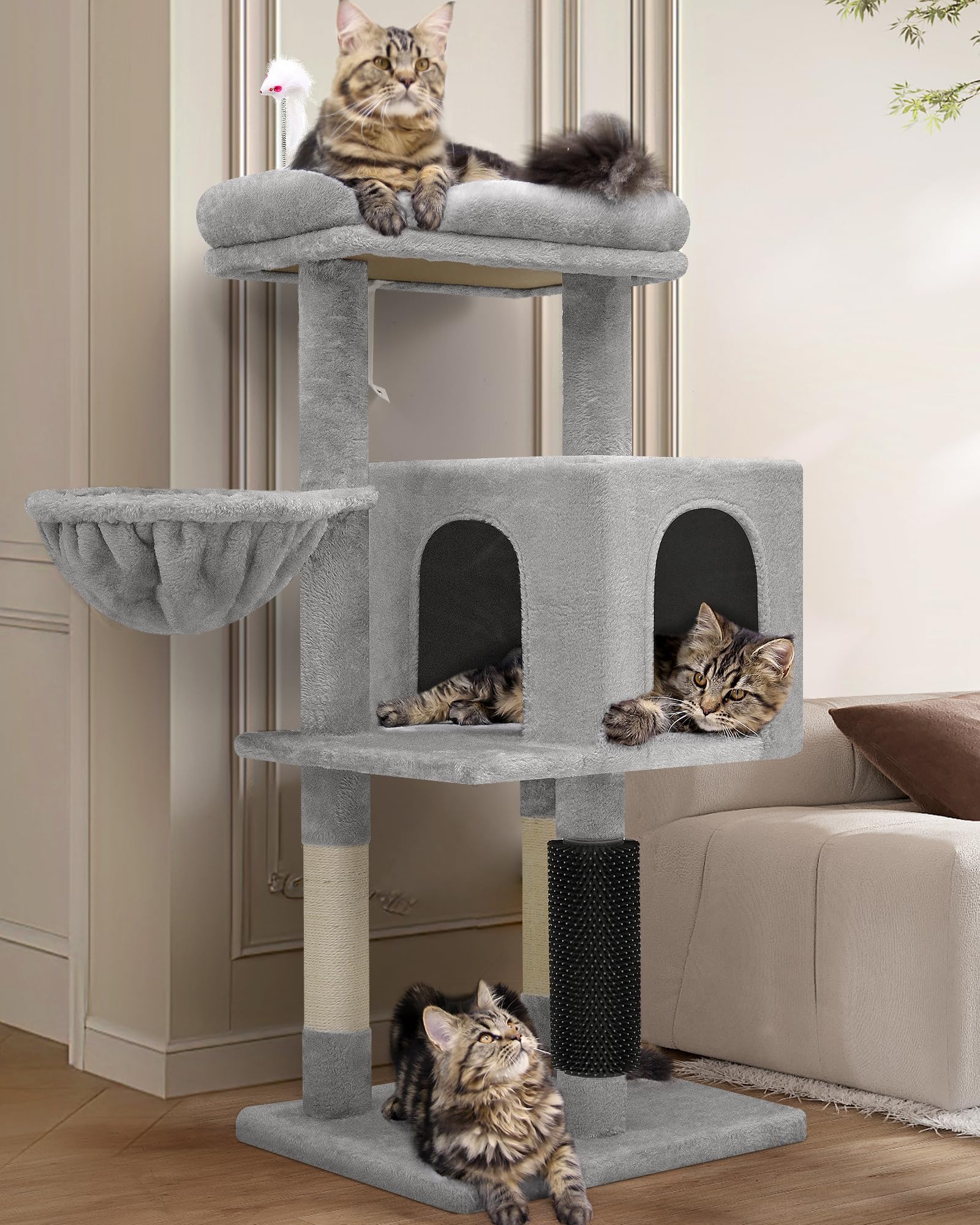 Snapklik.com : Globlazer Cat Tower For Indoor Cats 46-Inch Sturdy Cat ...