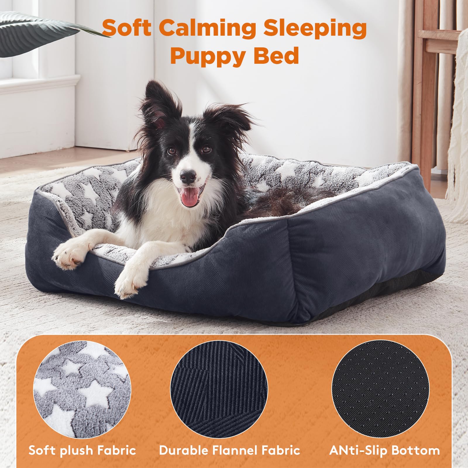 Snapklik.com : GASUR Small Dog Beds Small Size Dogs, Rectangle Washable ...