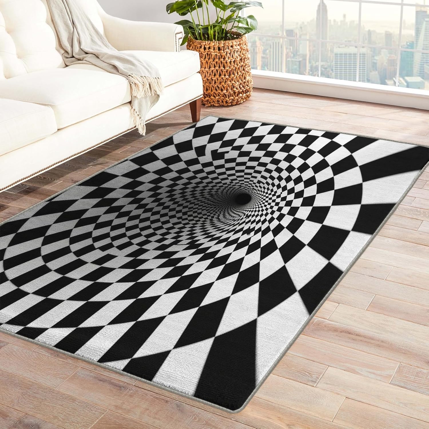 Amazon.com: 3D Vortex Optical Illusion Rug & Home Decor - Front Door ...