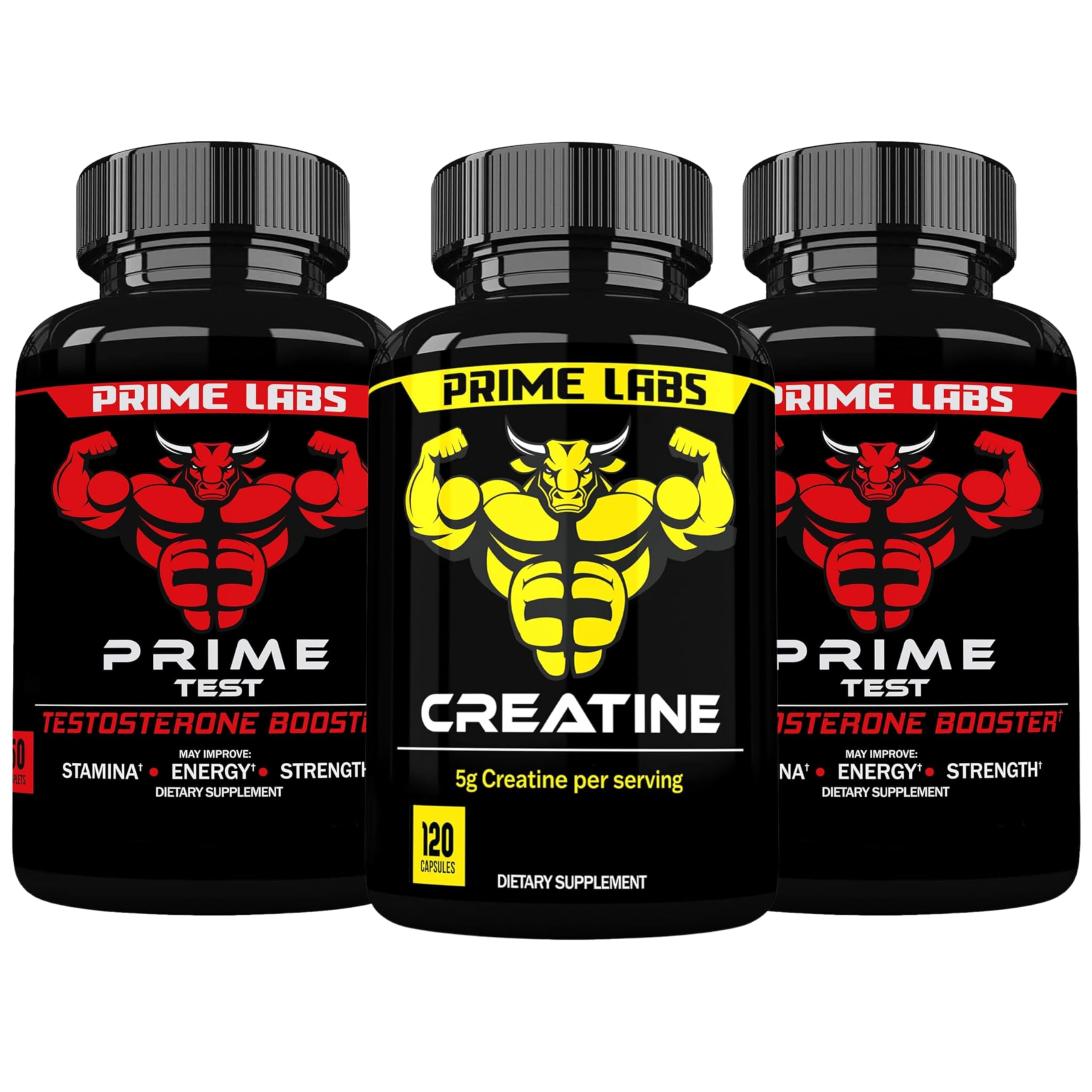Amazon.com: Prime Labs Prime Test (2-Pack) + Creatine Capsules (120 ct ...
