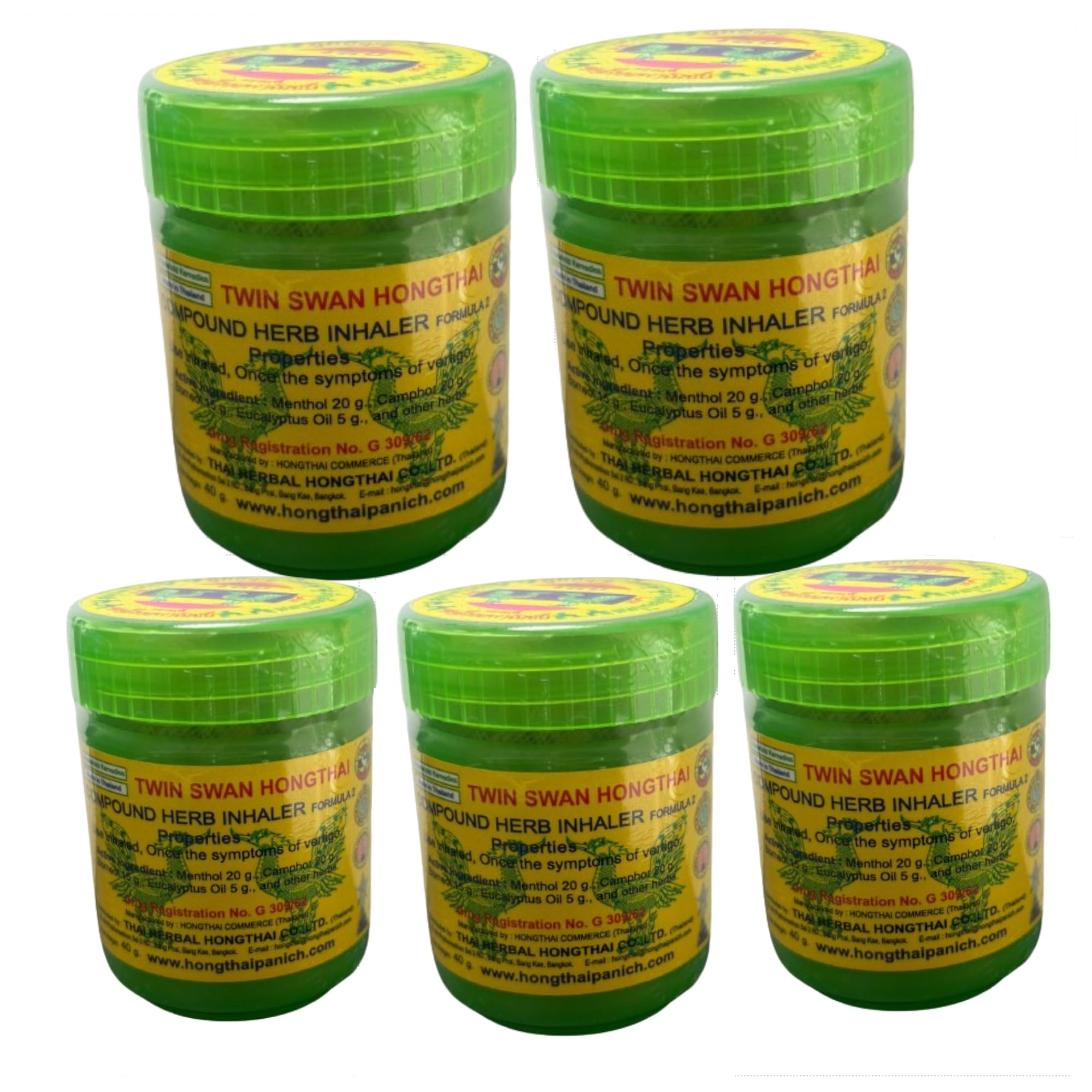 Buy TWIN SWAN HONGTHAI Thailand Herb Inhaler Compound Herbal Inhaler ...