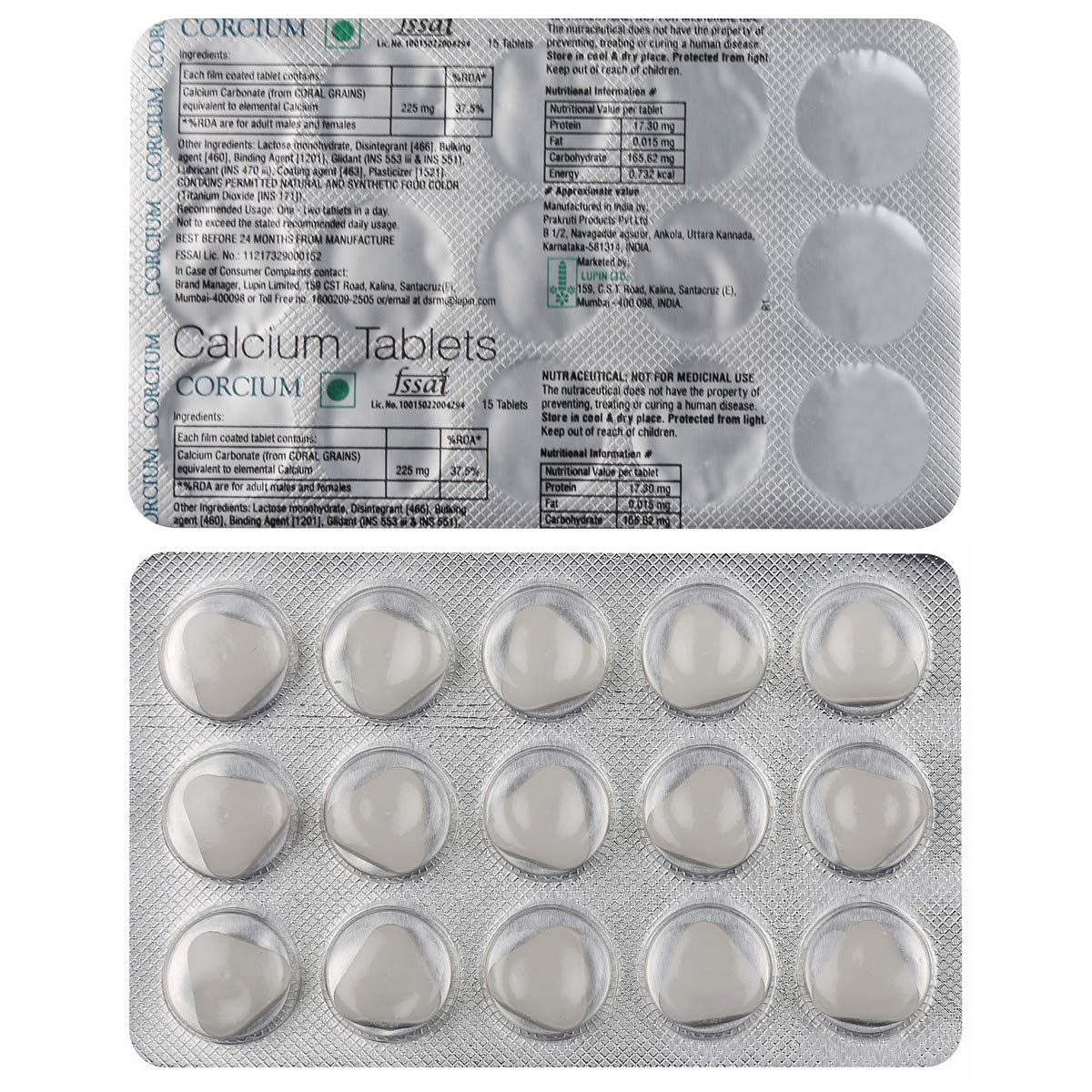 Corcium - Strip of 15 Tablets : Amazon.in: Health & Personal Care