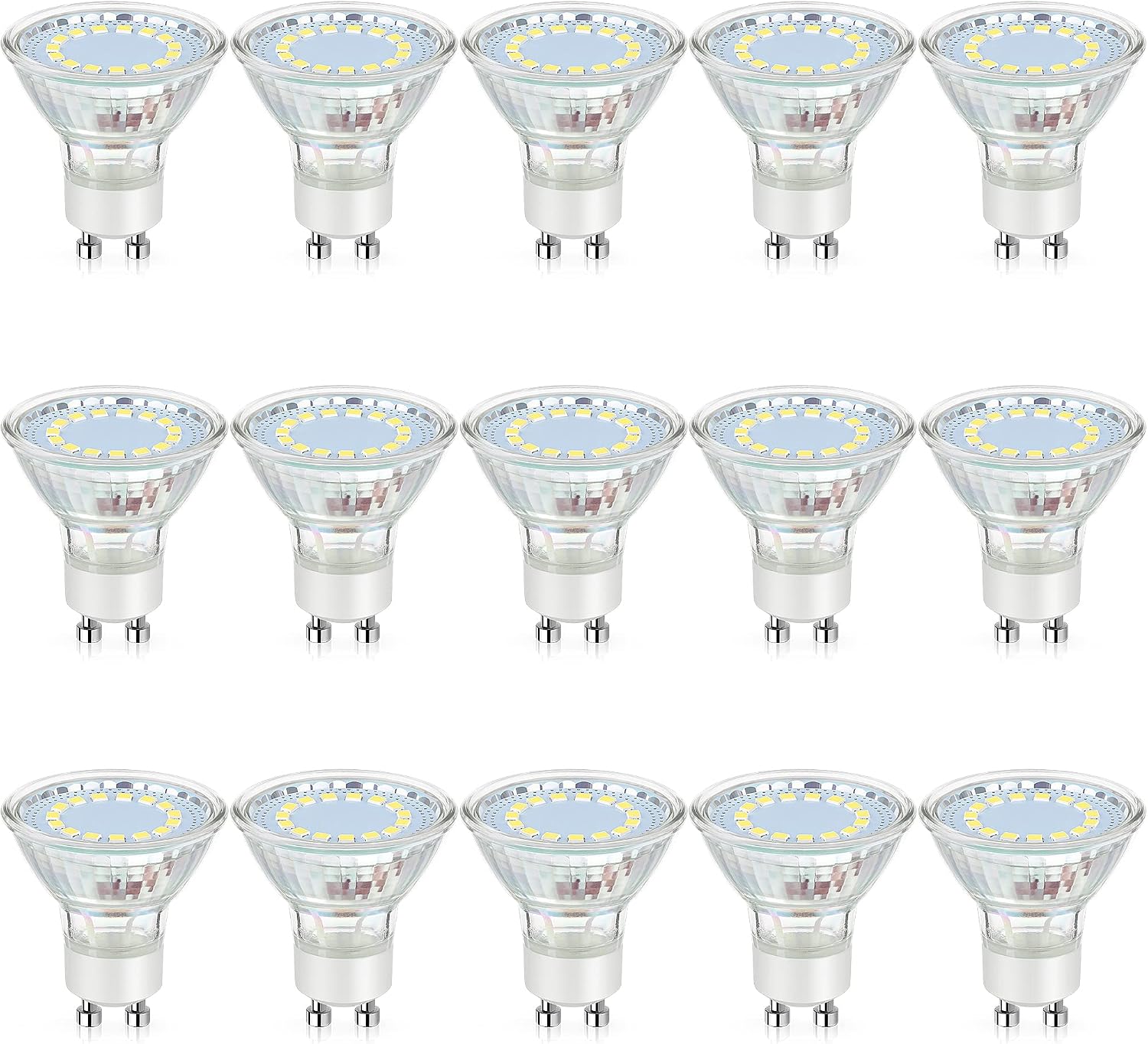 Maylaywood GU10 LED Light Bulbs, 50 Watt Halogen Equivalent, 5000K ...