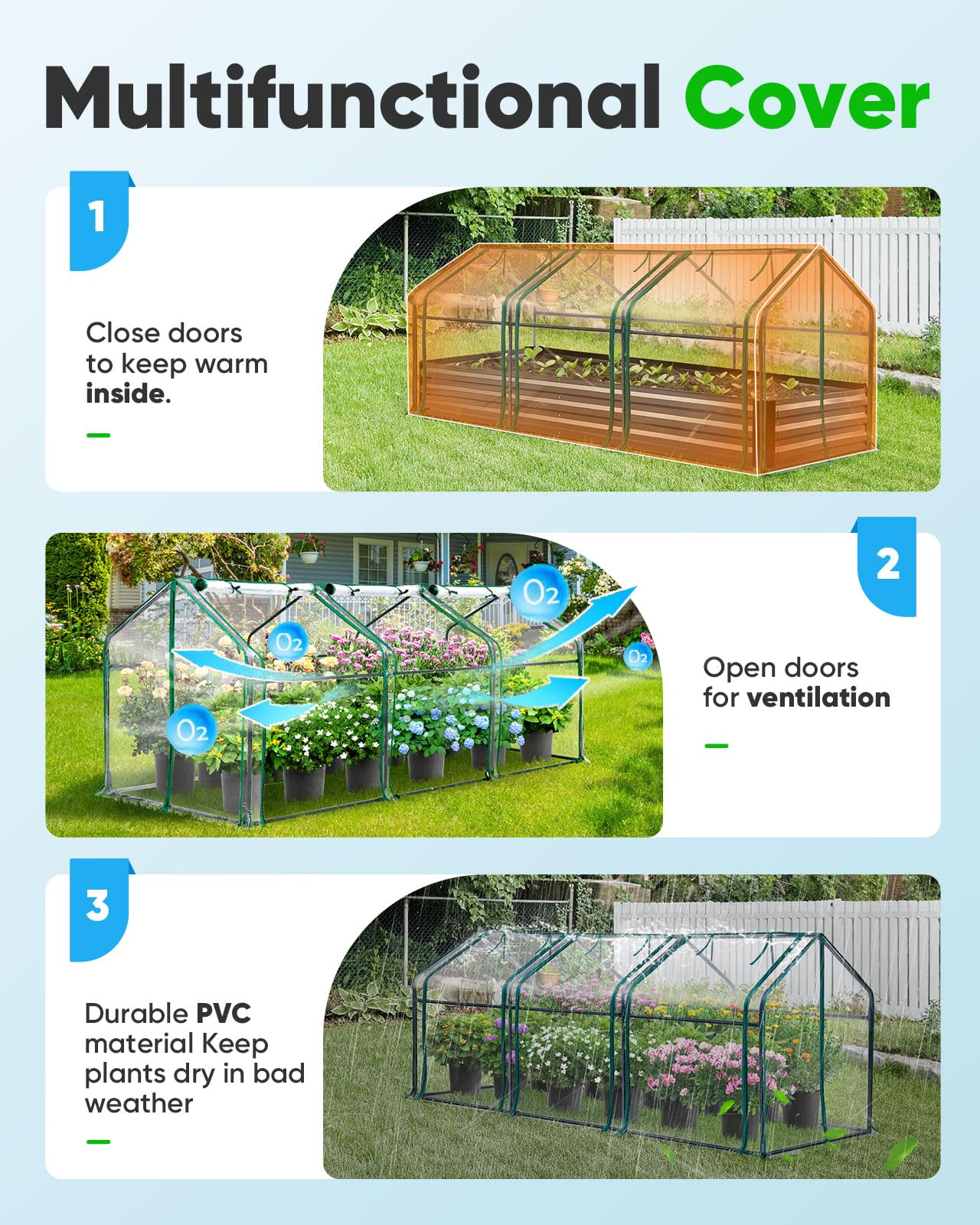 Snapklik.com : Quictent Portable Mini Cloche Greenhouse W/ Elevated ...