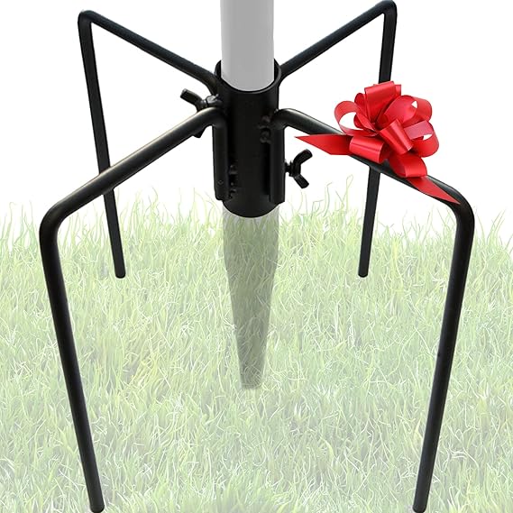 Pole Stabilizer Stand Base with 4 Prongs for 1/2" or 3/4” Freestanding ...