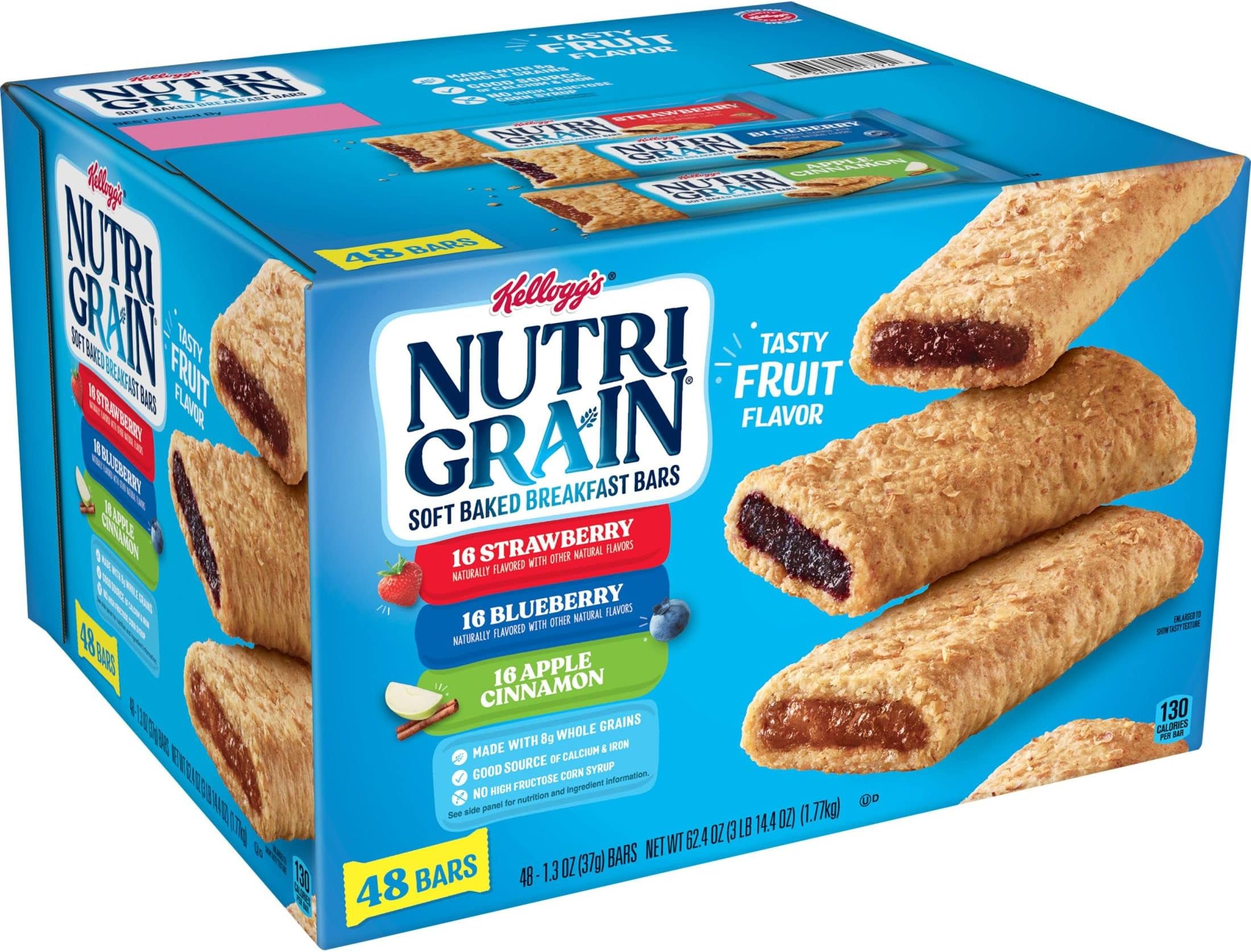 Amazon.com: Nutri-Grain Soft Baked Breakfast Bars, Made with Whole ...