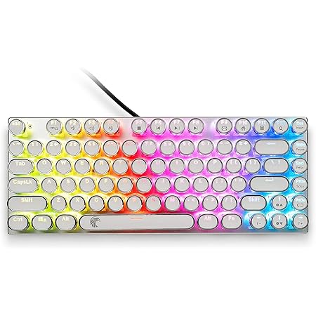 DoubleW Typewriter Style Mechanical Gaming Keyboard with True RGB ...