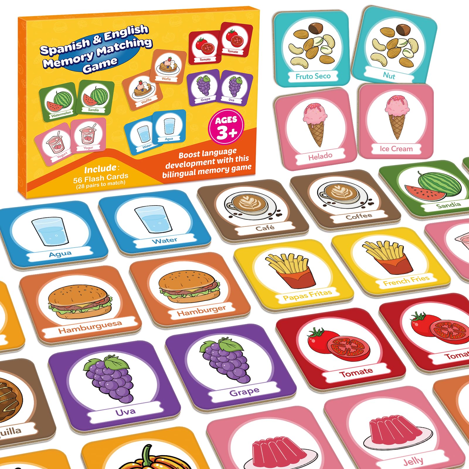 Amazon.com: Edulok Memory Card Game, Toddler Matching Game, Learn ...