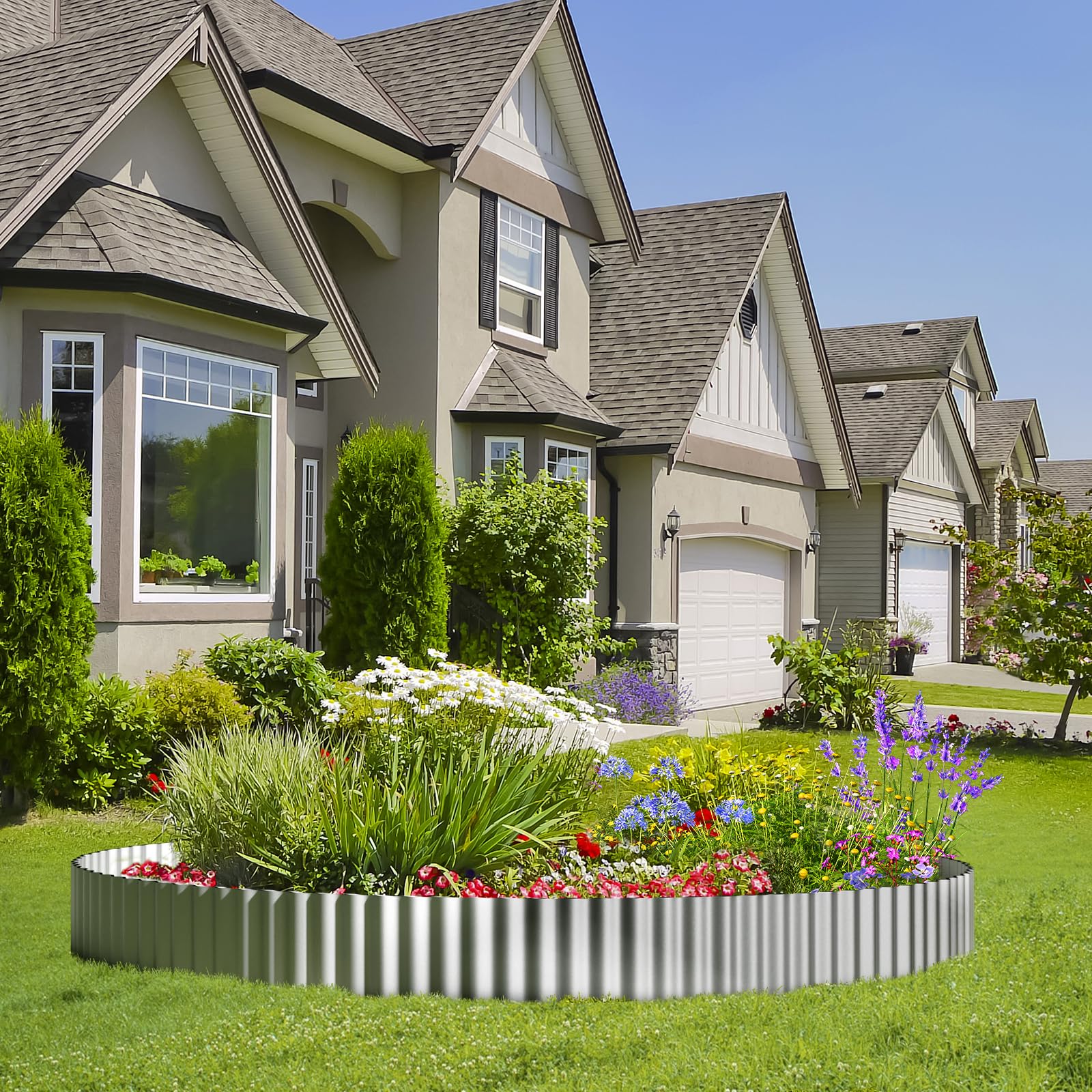 Snapklik.com : Land Guard Corrugated Garden Edging Border, 12" 25 ...