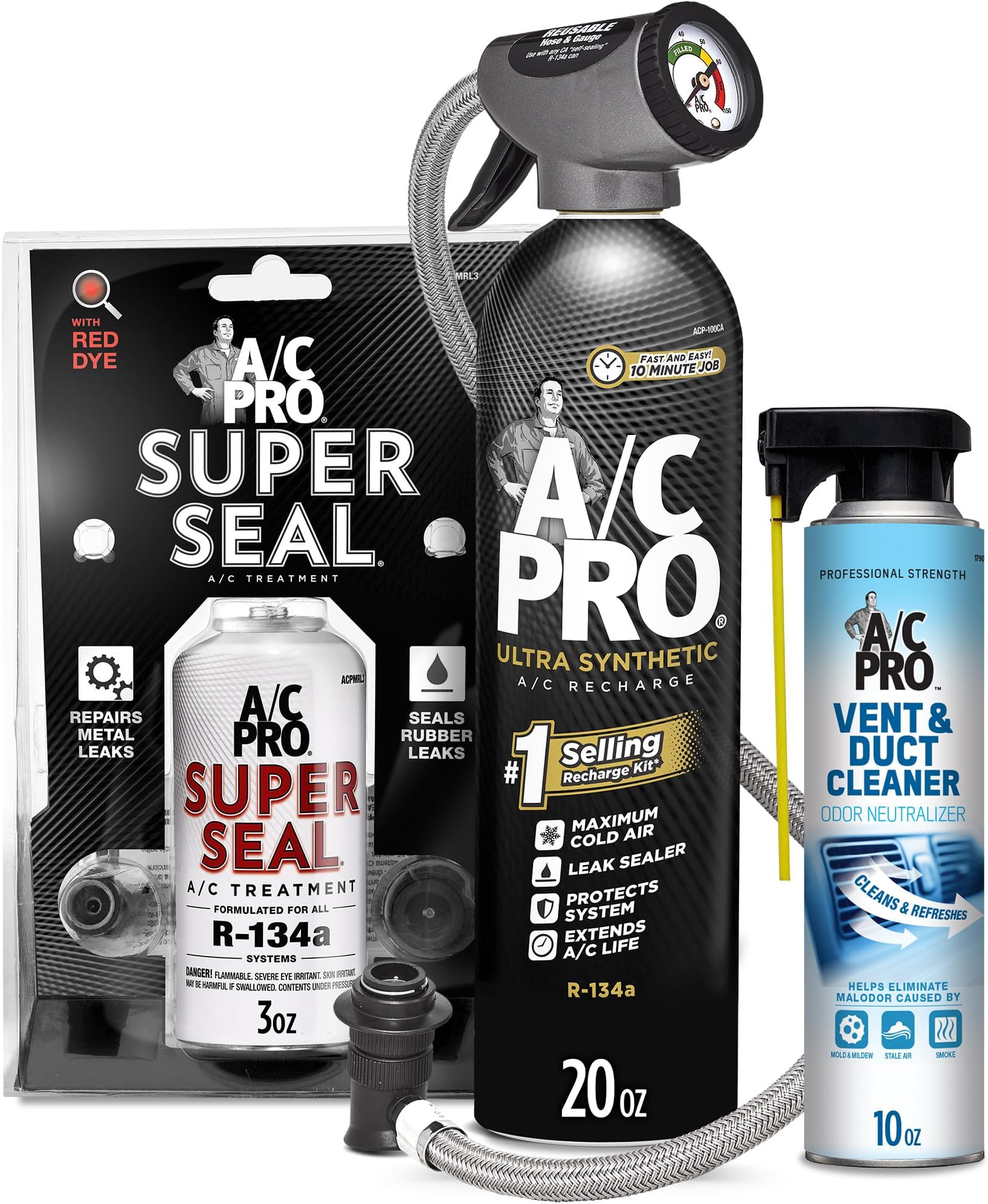 Amazon.com: InterDynamics AC Pro Car Air Conditioner R134A Refrigerant ...