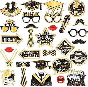 Amazon.com: Konsait Graduation Photo Booth Props,2023 Graduation Party ...