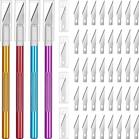 Amazon.com: DIYSELF 1 Pcs Craft Knife Hobby Knife with 11 Pcs Stainless ...